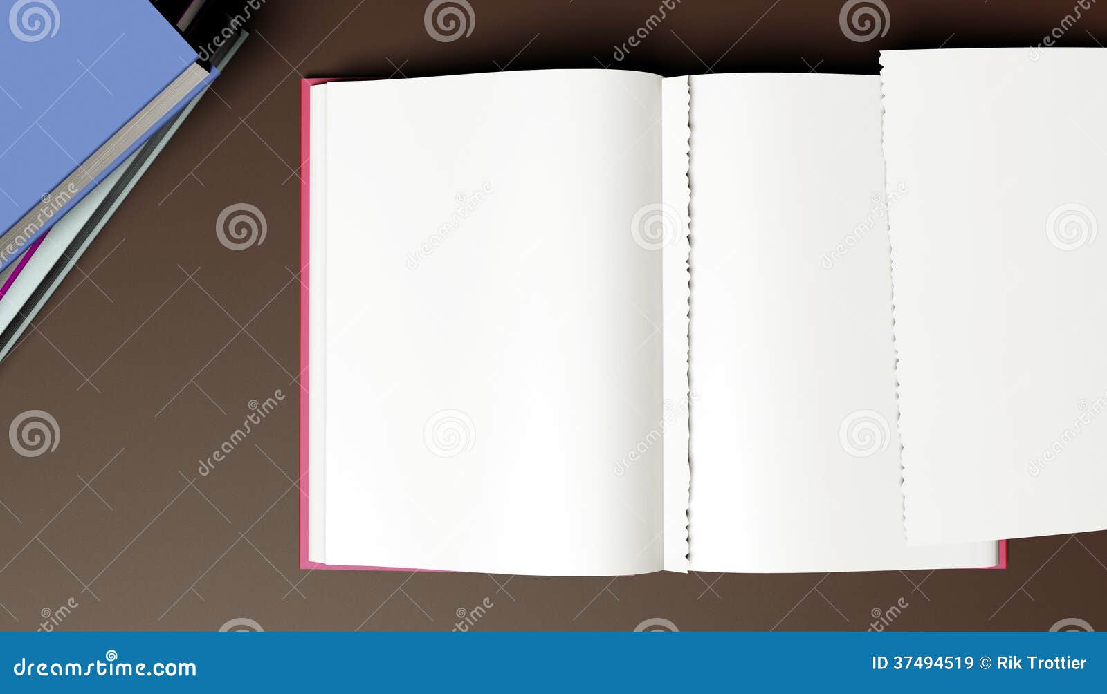 Blank torn Open Book stock illustration. Illustration of book - 37494519