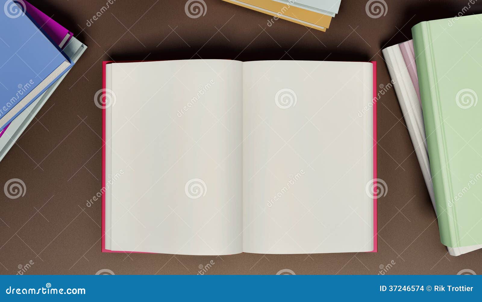 Blank Open Book stock illustration. Illustration of blue - 37246574