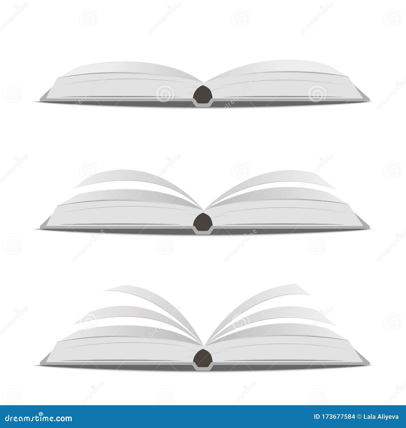 Book With Turn Over Pages Icon, Outline Style Vector Illustration ...