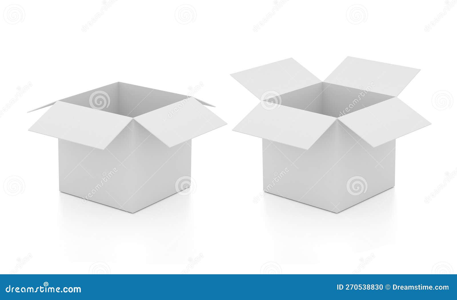 Blank open boxes stock illustration. Illustration of abstract - 270538830