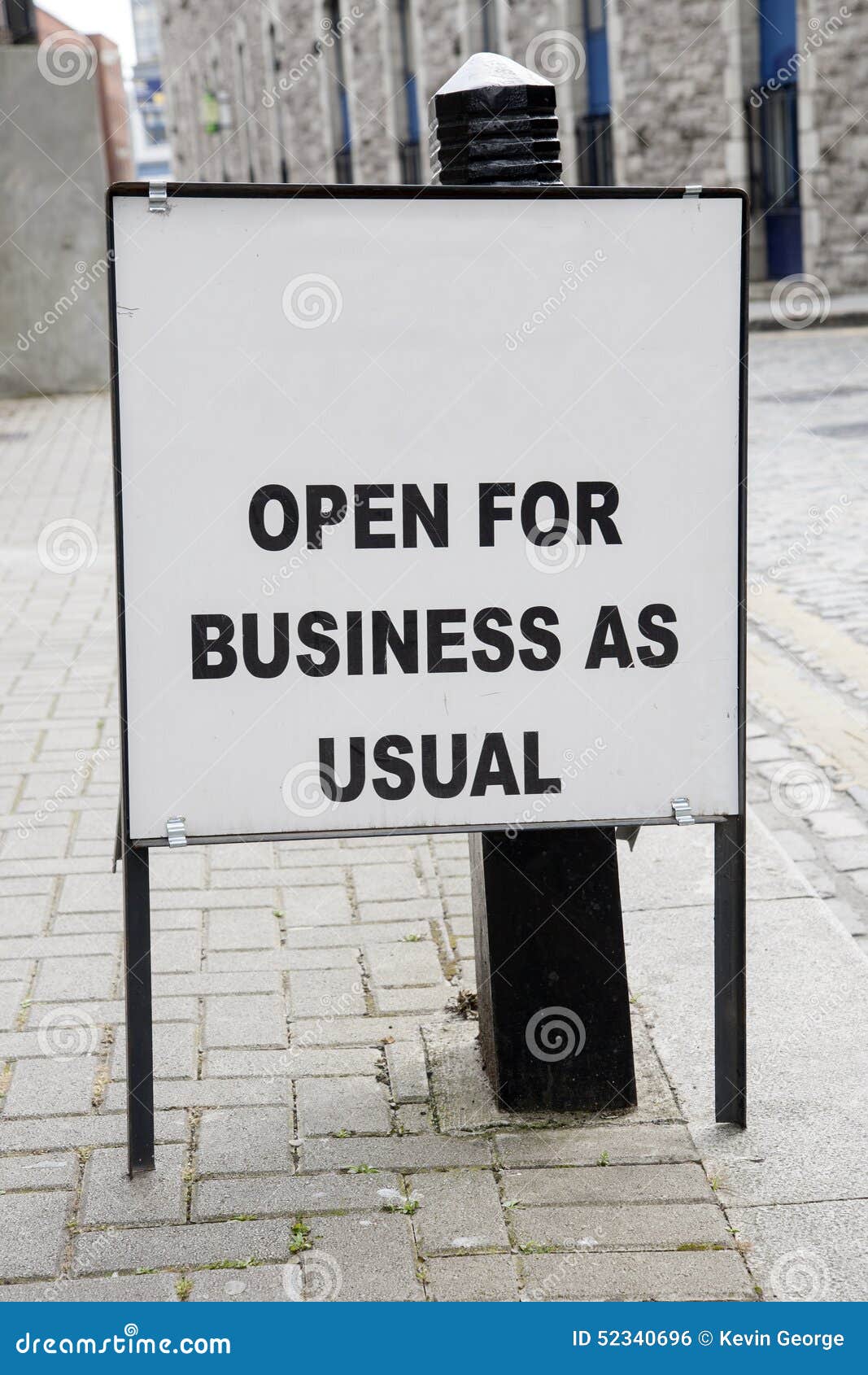 Blank Open for Business Sign Stock Photo - Image of sign, open: 52340696