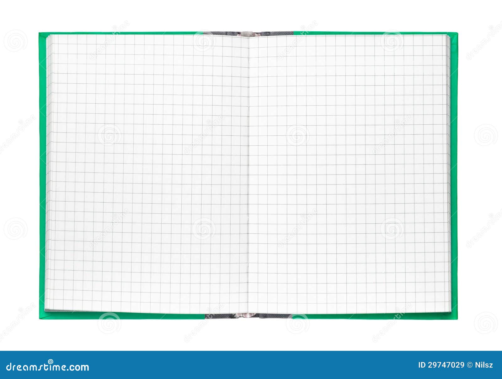 Blank Open Checked Paper Book Stock Image - Image of document, list ...