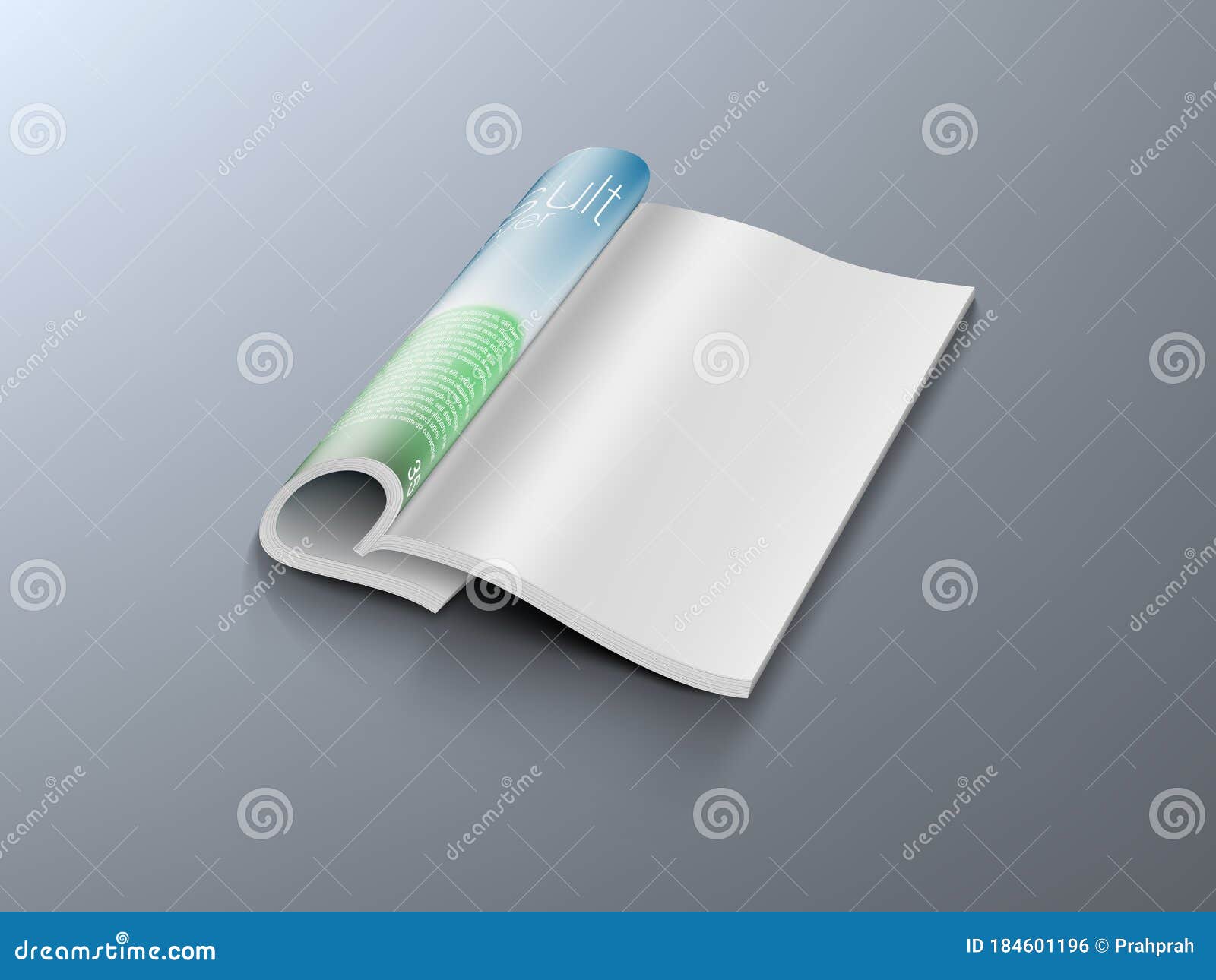 Blank Open Clear Paper Magazine 3D View Stock Vector - Illustration of ...