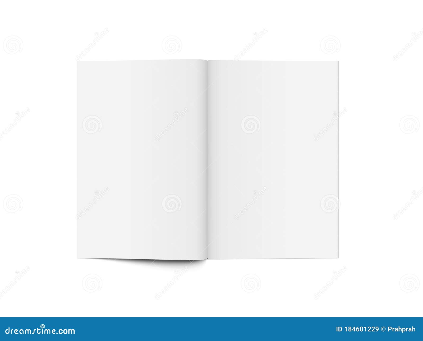 Blank Open Clear Paper Magazine Top View Stock Vector - Illustration of ...