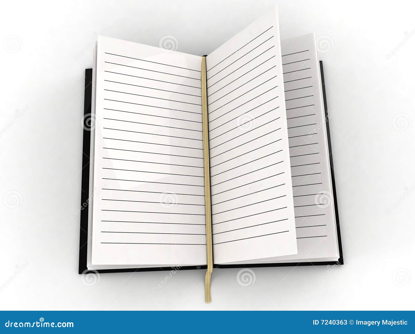 Blank Open Diary Stock Photos - Image: 7240363