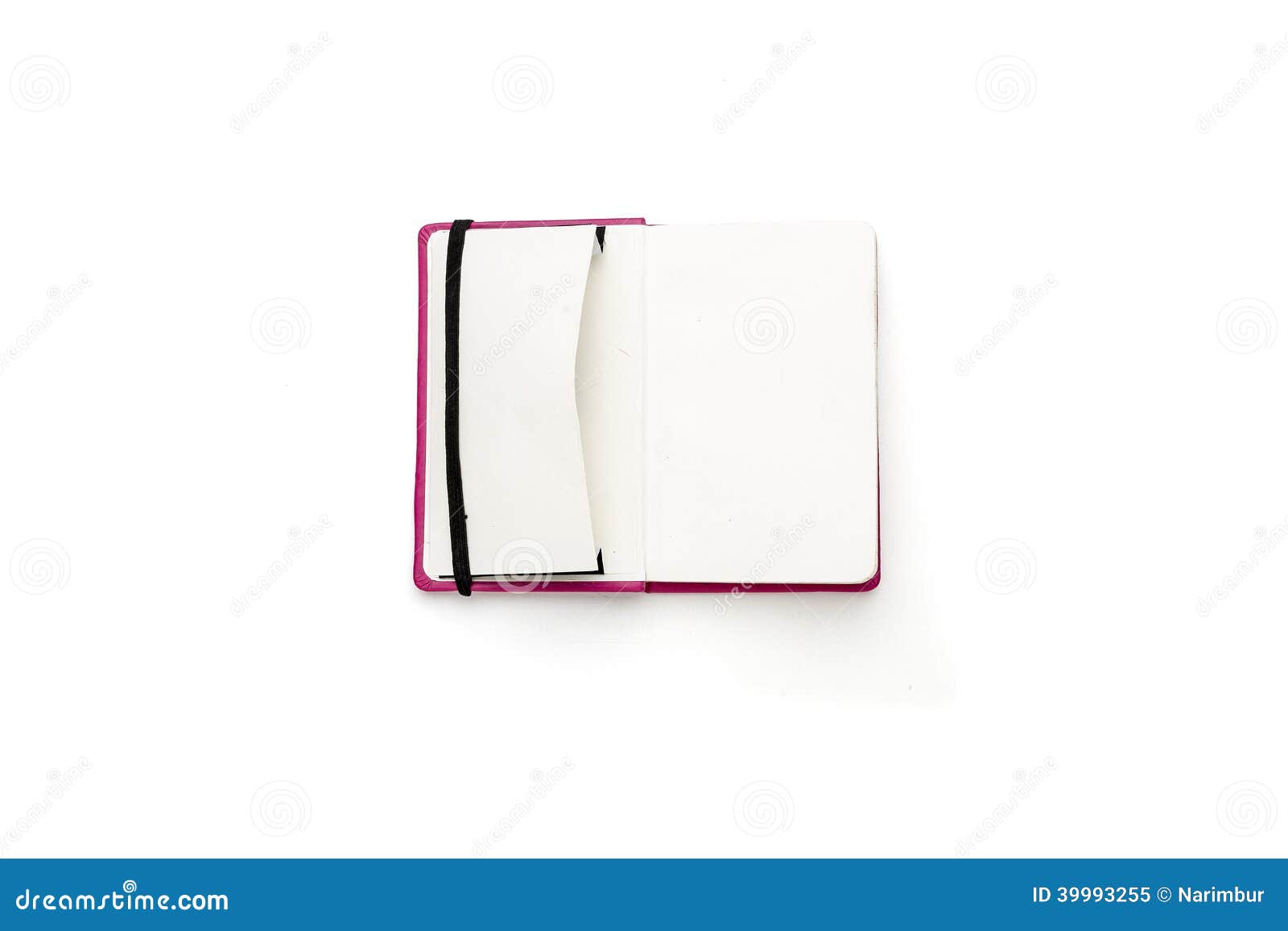 Blank Open Diary with Open Side Pocket Stock Image - Image of isolated ...