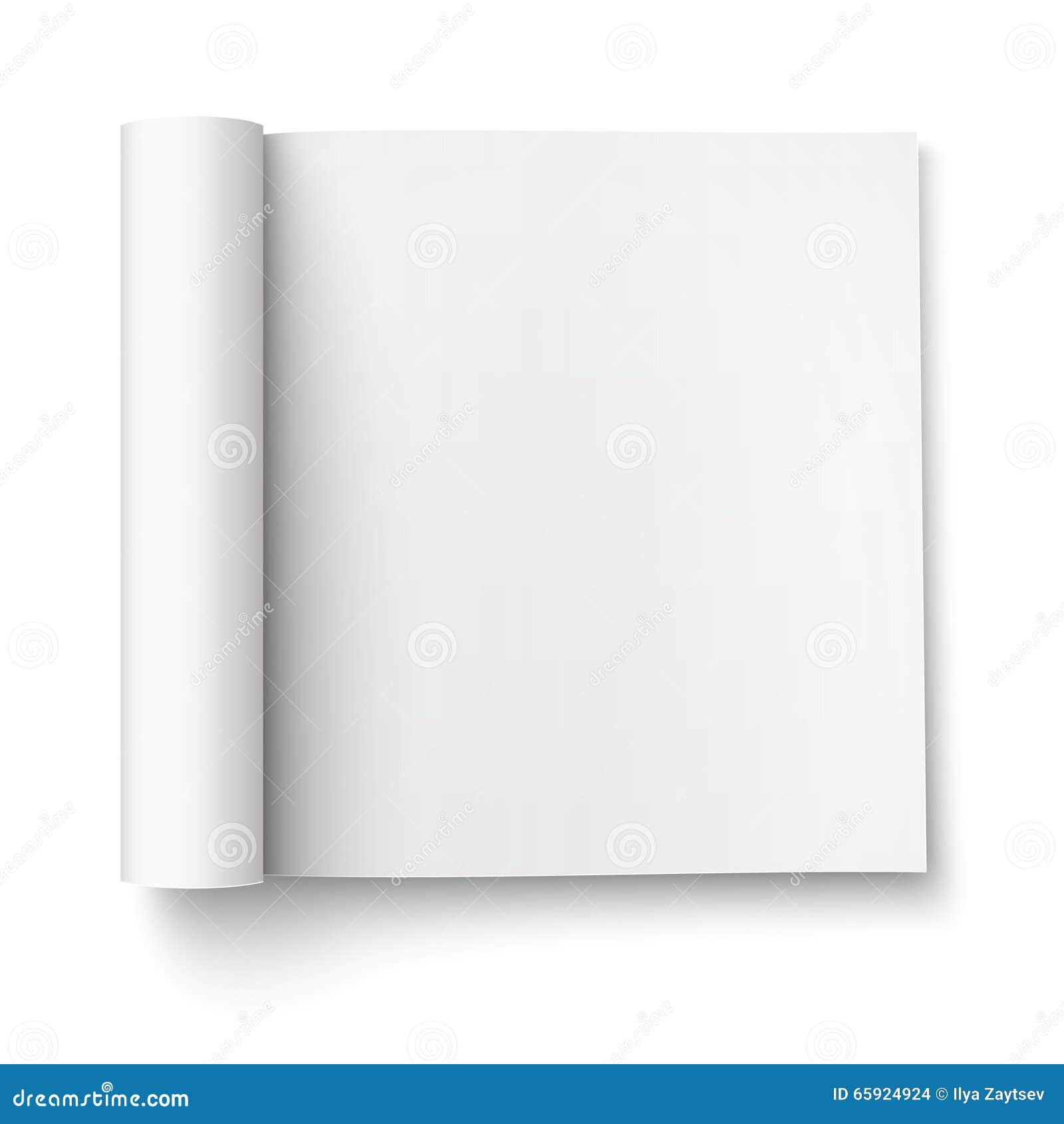 Blank Open Magazine Template, Square Format. Stock Vector ...