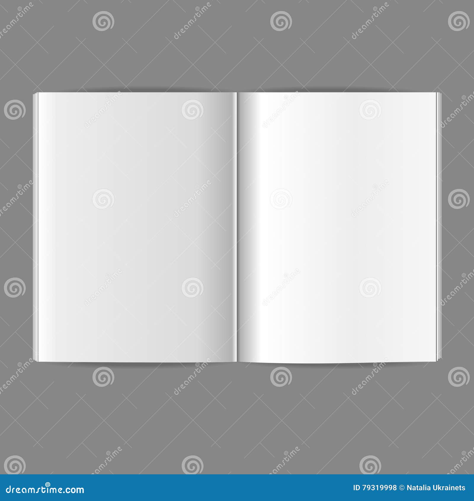Blank Open Magazine stock vector. Illustration of office - 79319998