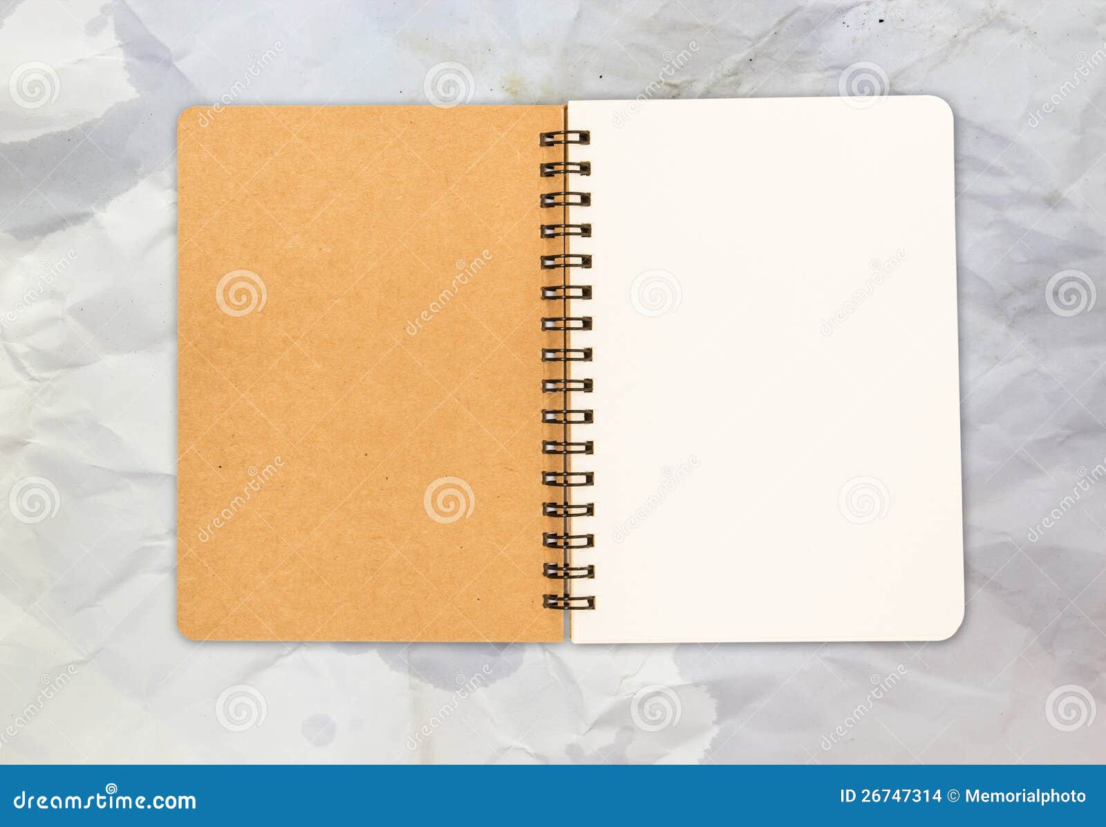 Blank Open Note Book on Dirty Paper Stock Photo - Image of board ...