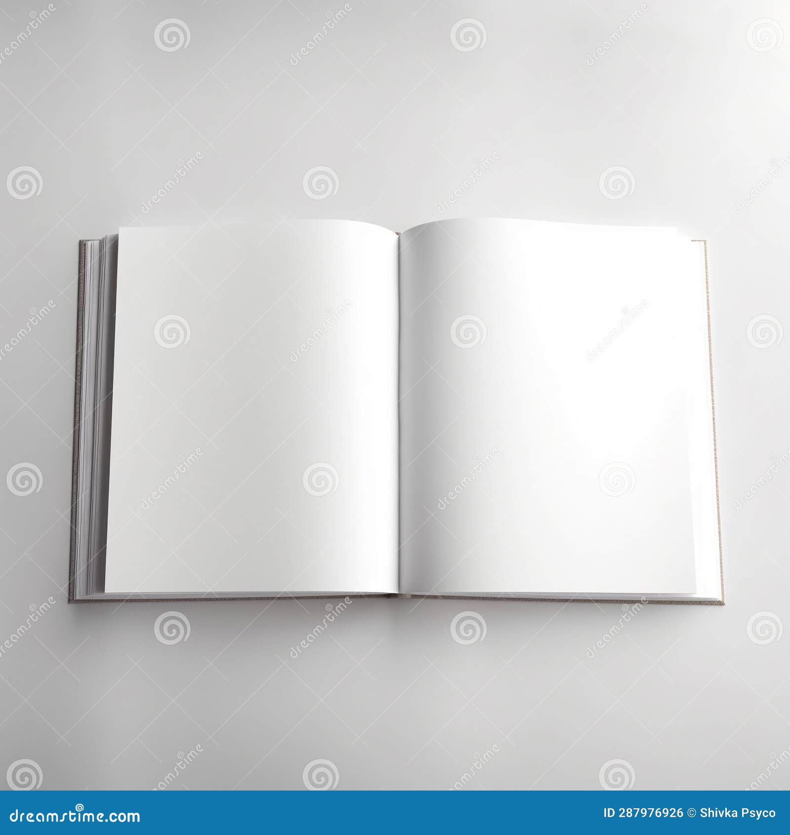 A Blank Open Note Book on White Background Generative AI Stock ...