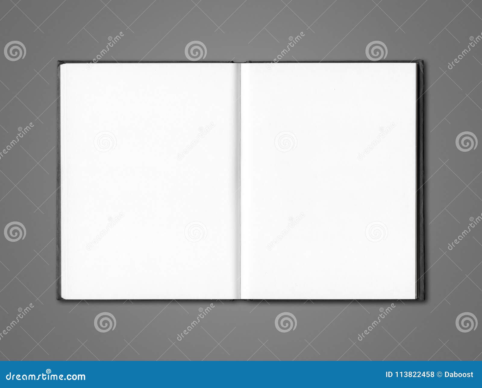 Blank Open Notebook on Dark Grey Stock Photo - Image of note, grey ...