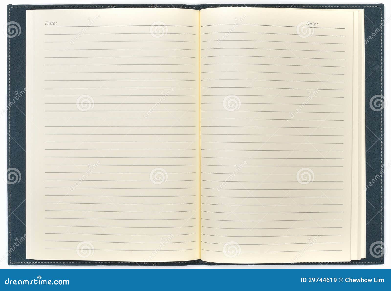 Blank open notepad stock image. Image of lined, copybook - 29744619