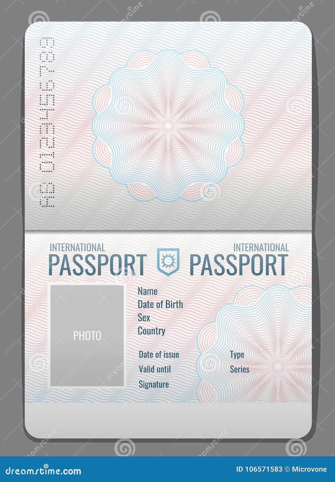 Open Passport Clipart