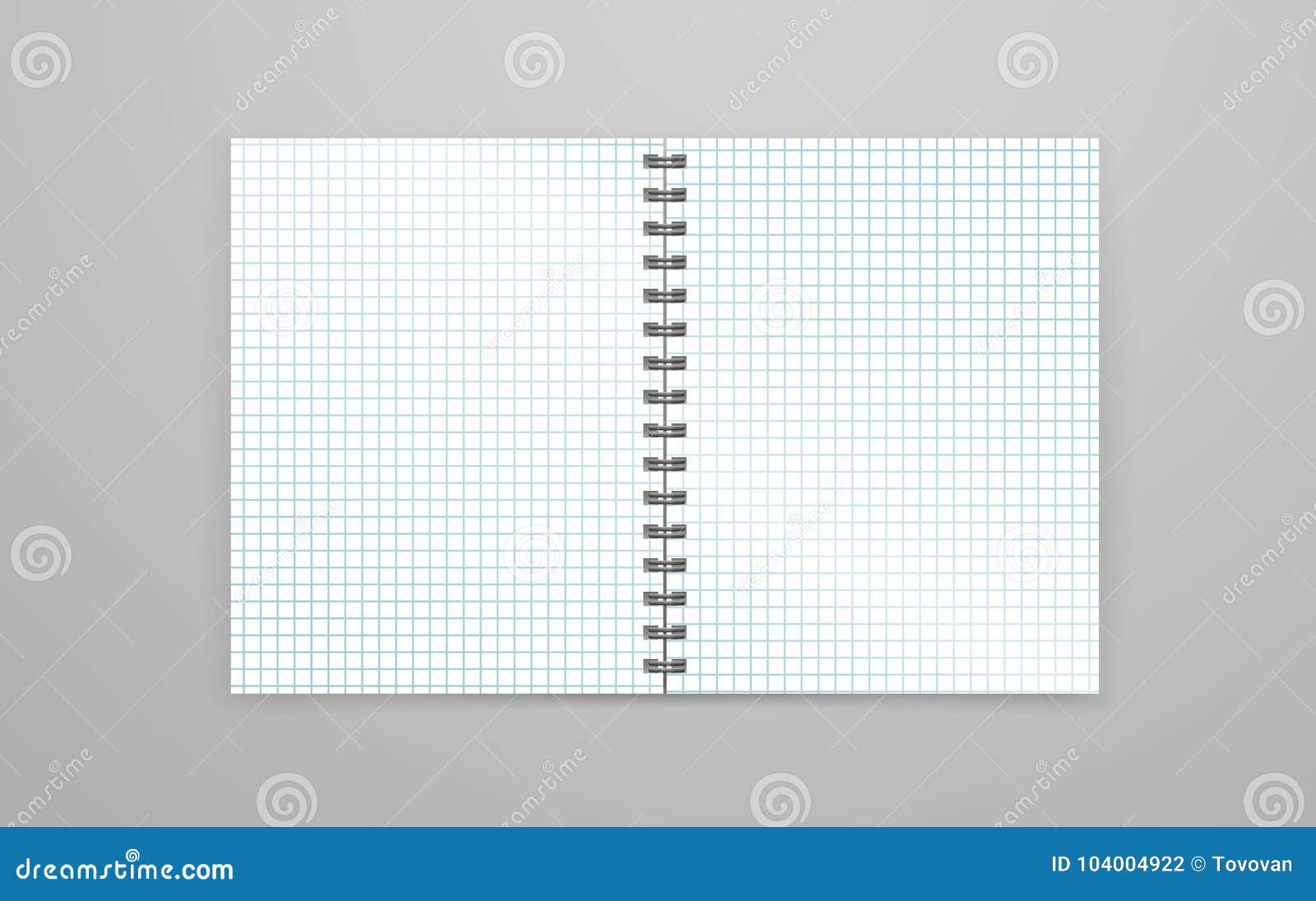 Blank Open White Notebook Vector Illustration Stock Vector ...
