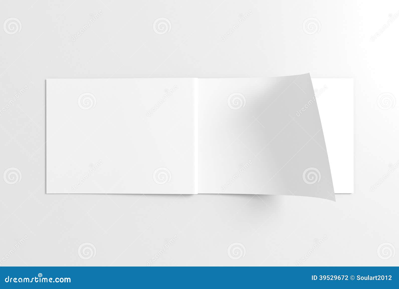 Blank Opened Catalog Isolated on White Stock Illustration ...