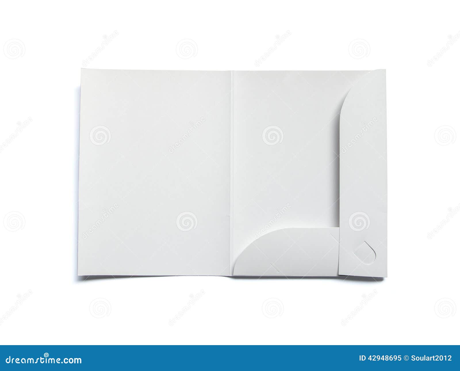 Opened Red Folder Held By Redheaded Young Professional Woman Pointing ...