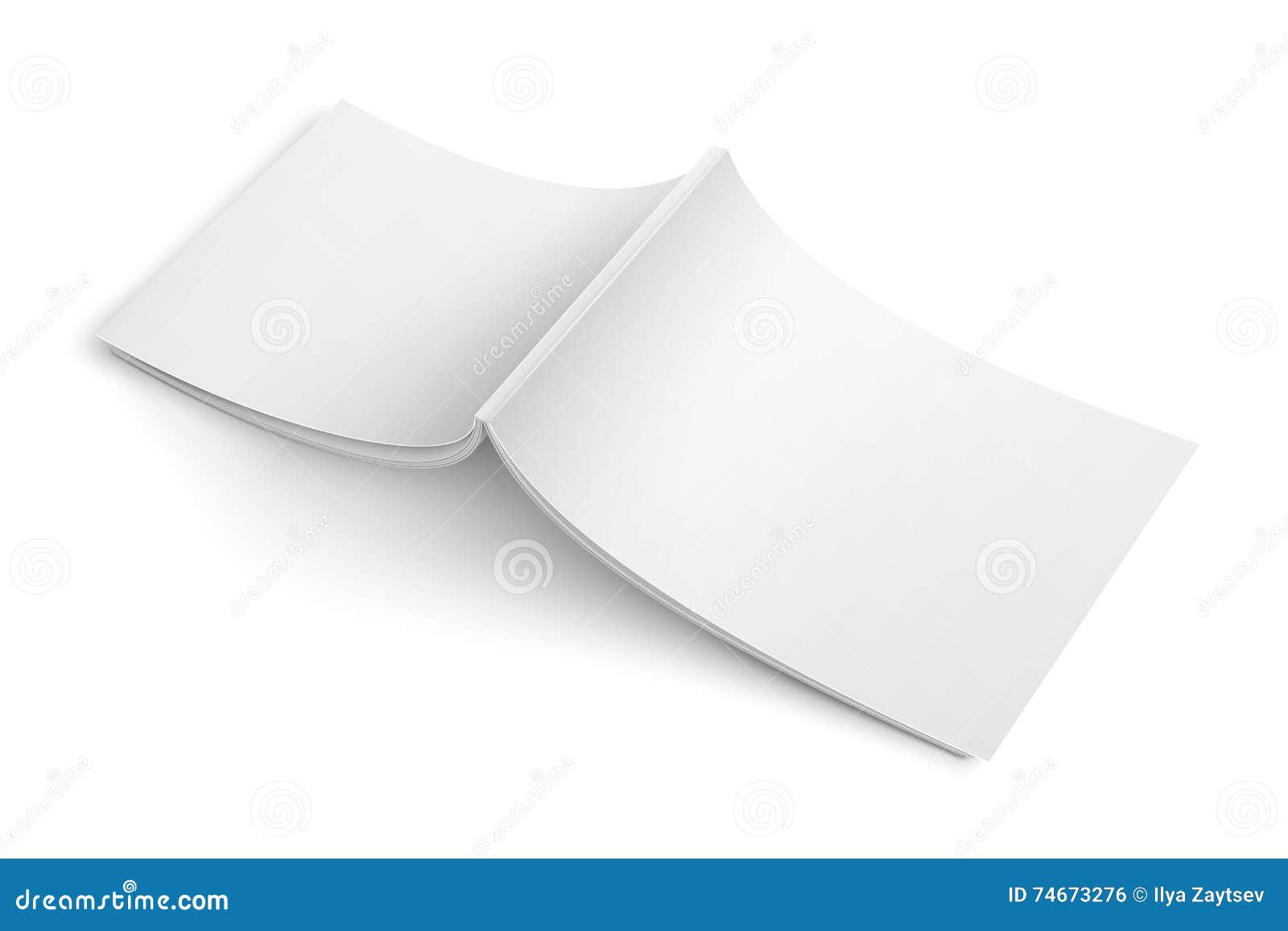 Blank Opened Magazine Back Cover Template. Stock Vector - Illustration ...