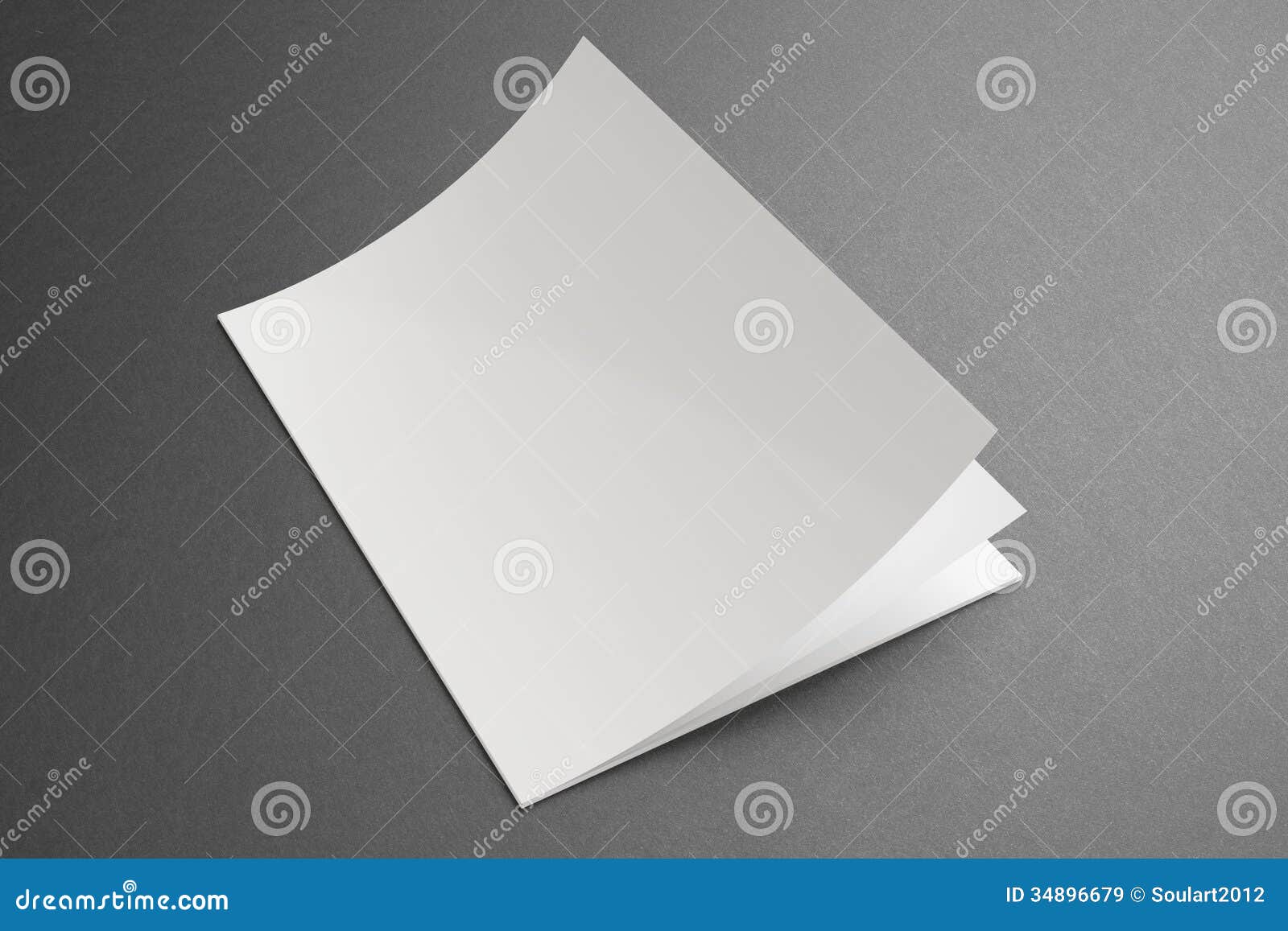 Blank Opened Magazine on Dark Background Stock Image - Image of render ...