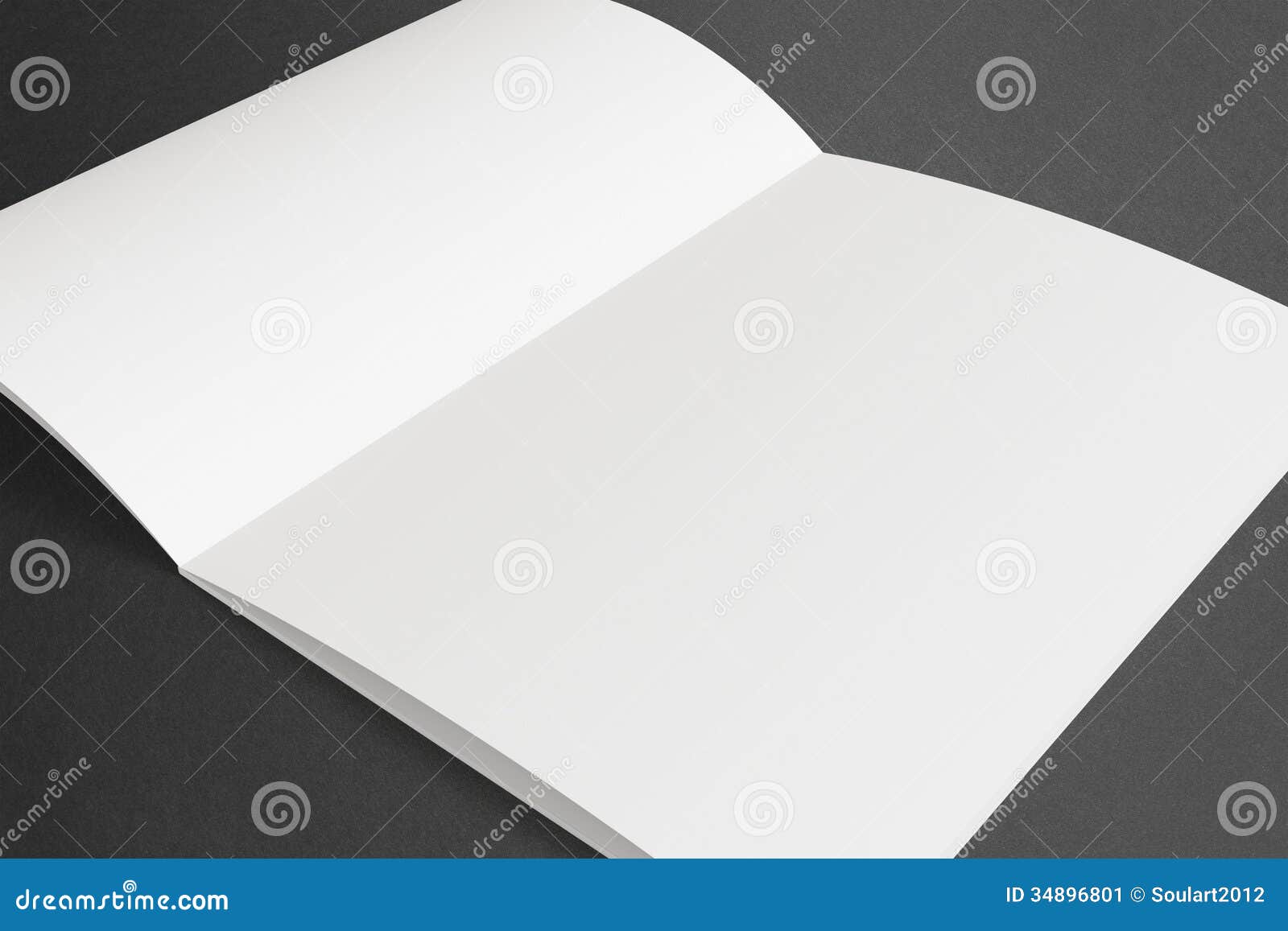 Blank Opened Magazine on Dark Background Stock Illustration ...