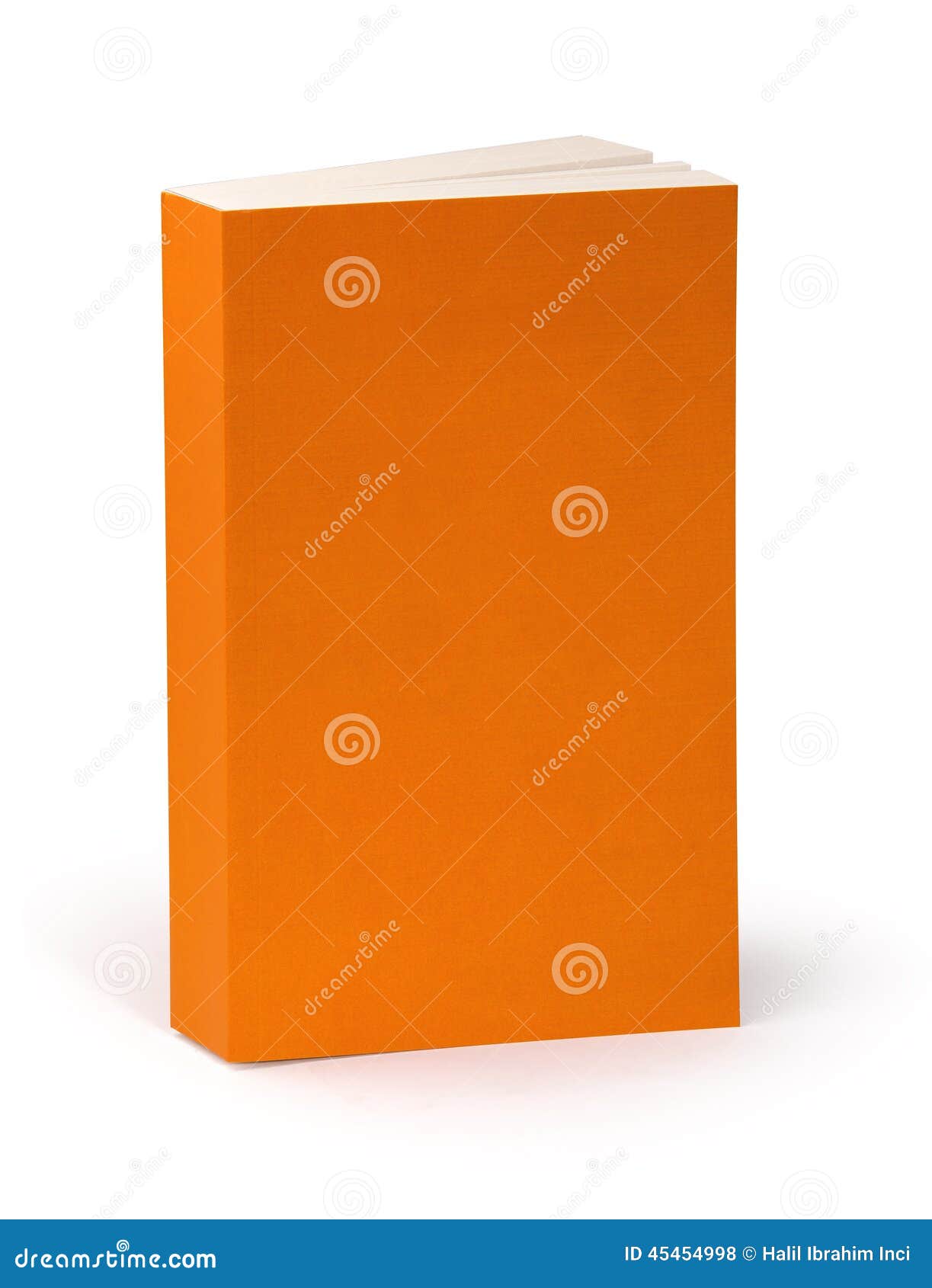 Blank Orange Book Cover with Clipping Path Stock Photo - Image of cover ...