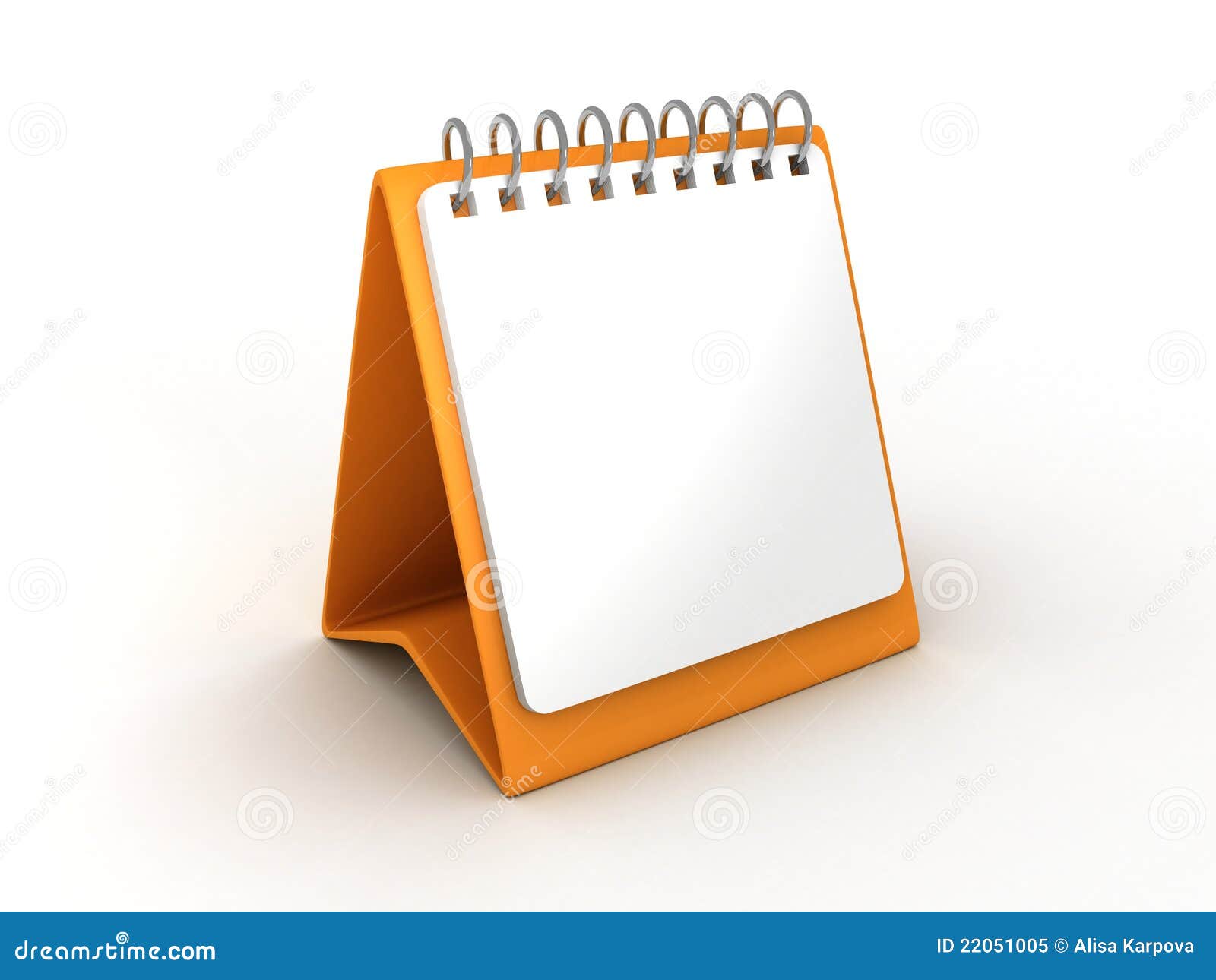 Blank orange desk calendar stock illustration. Illustration of seasons ...