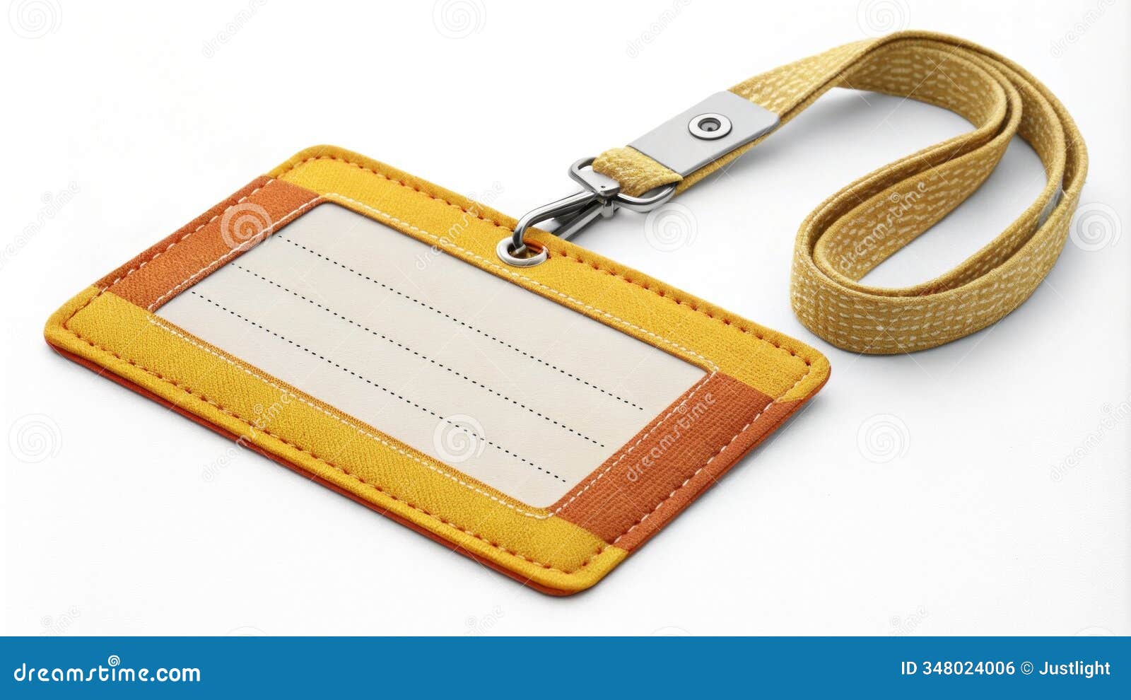 An Empty Identification Card, Name Tag Of An Employee Or Visitor With A ...