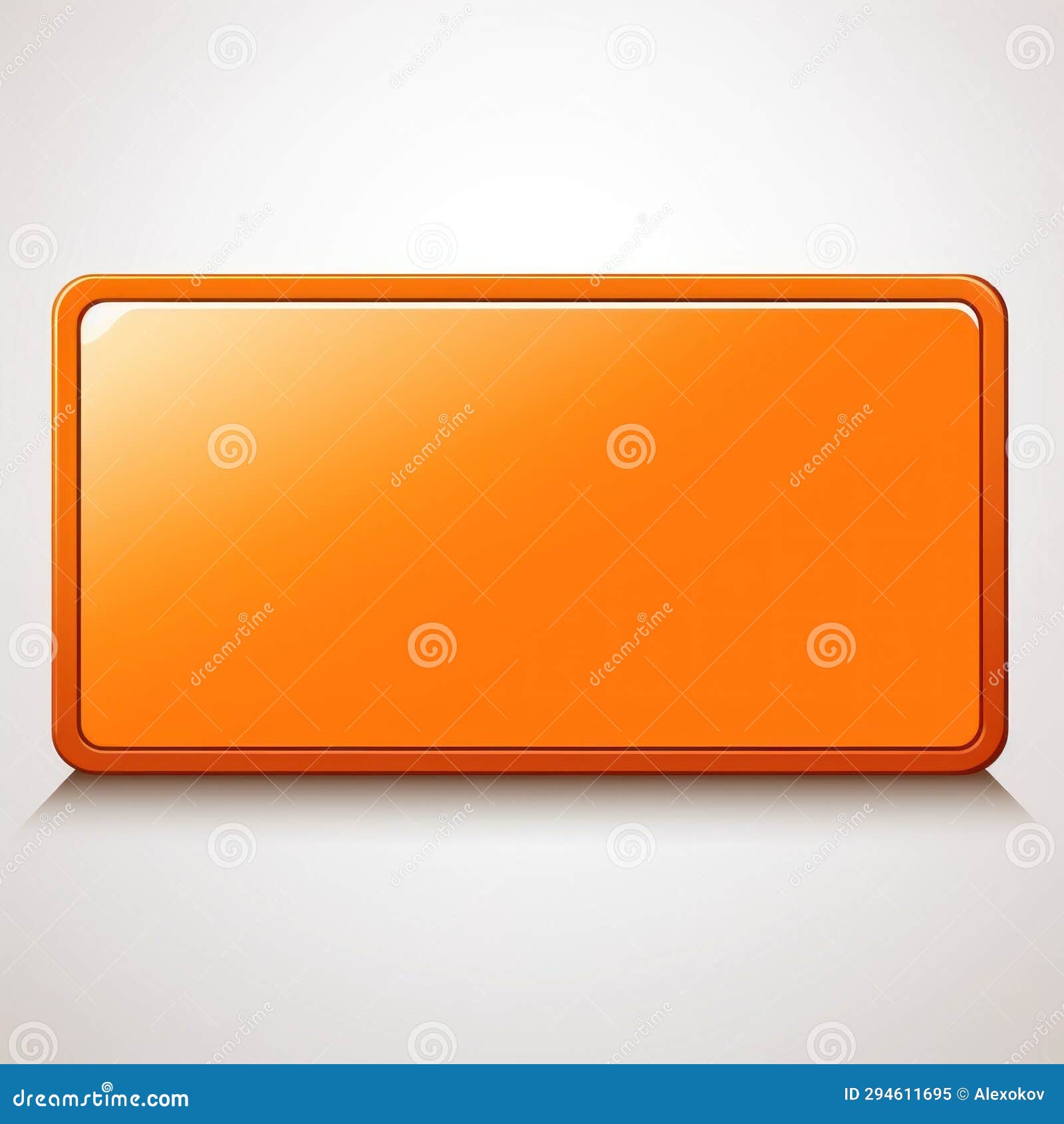 Blank Orange Signboard on White Background. Illustration Stock ...