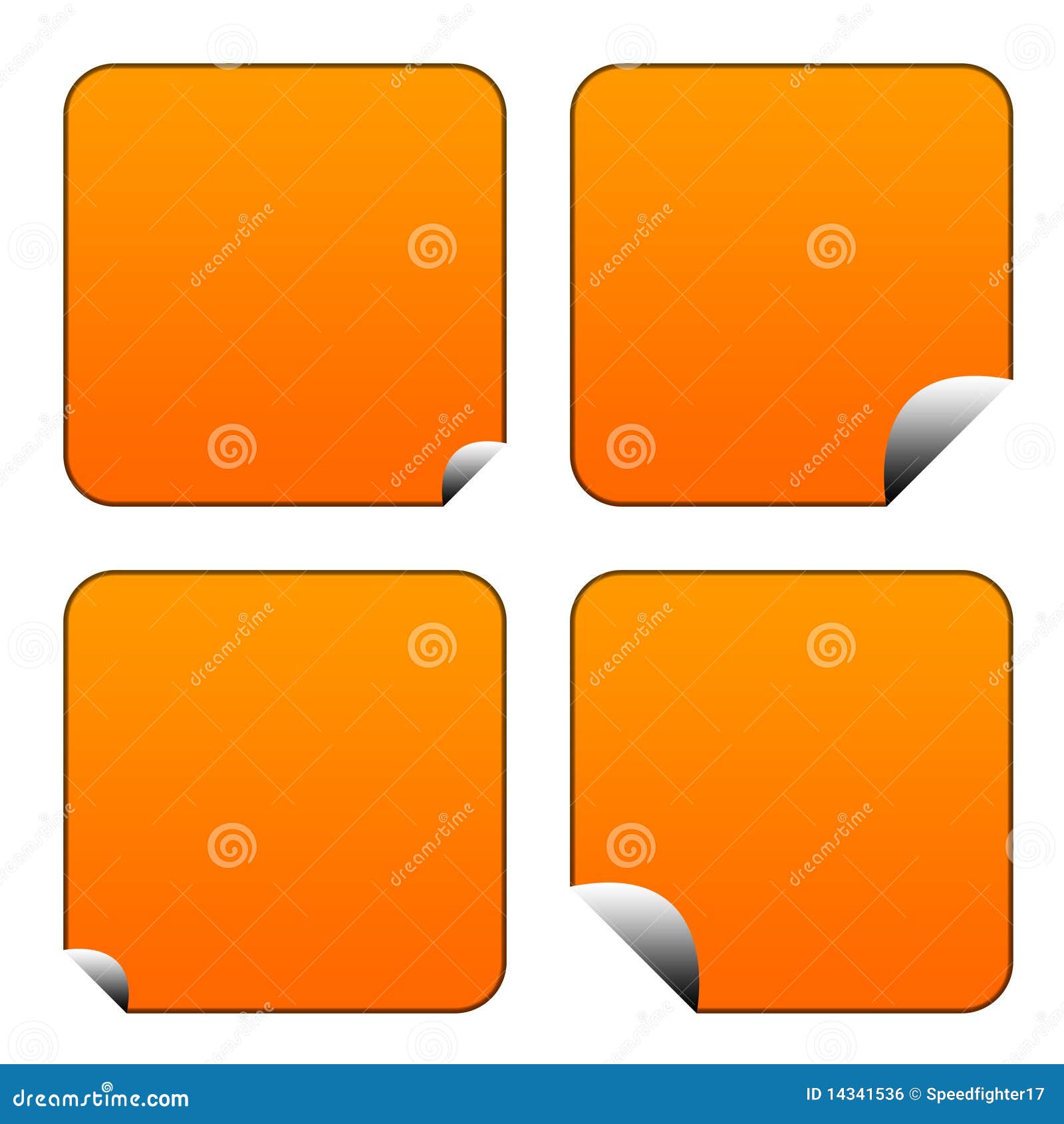 Set Of Orange Stickers Stock Photography | CartoonDealer.com #31712354