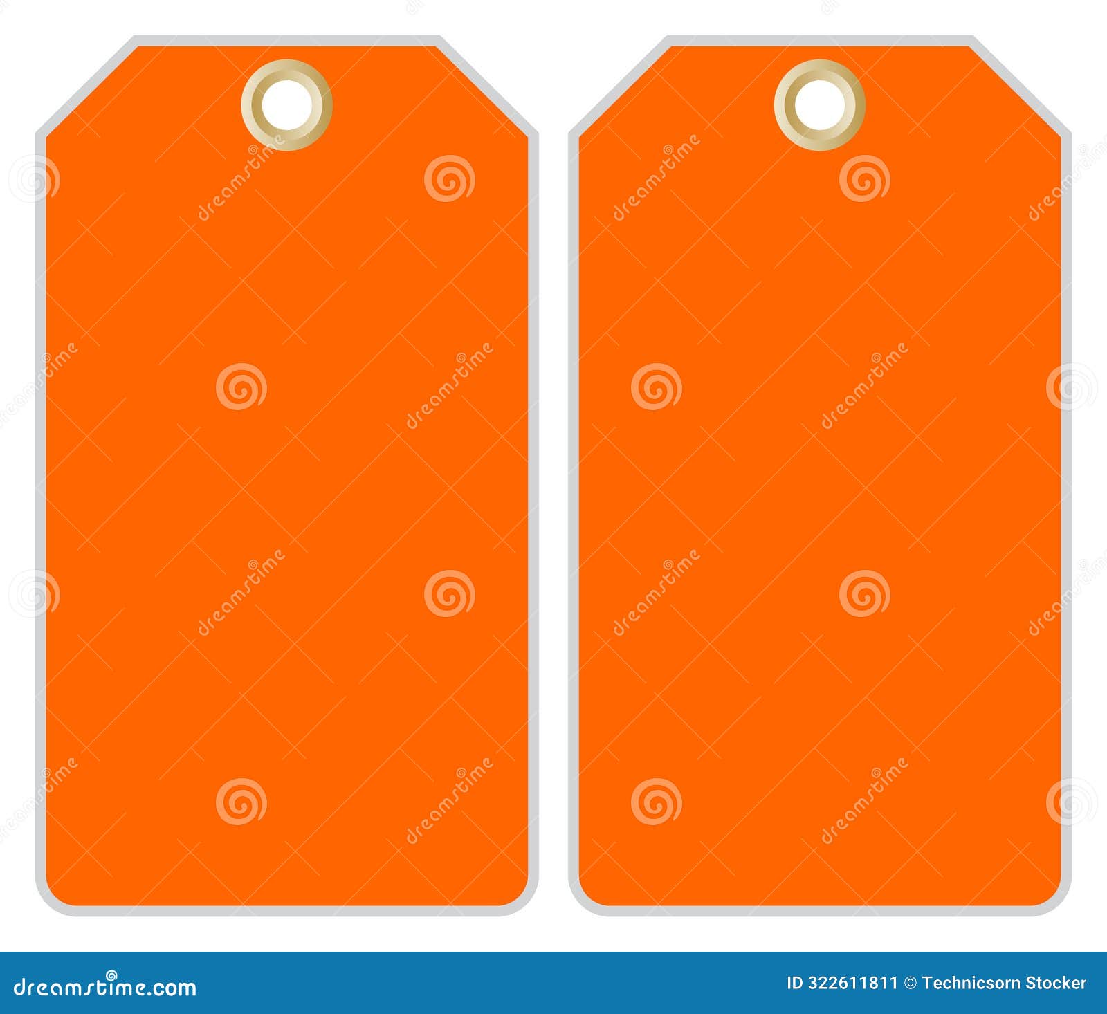 Blank of Orange Tag Symbol Sign,Vector Illustration, Isolate on White ...
