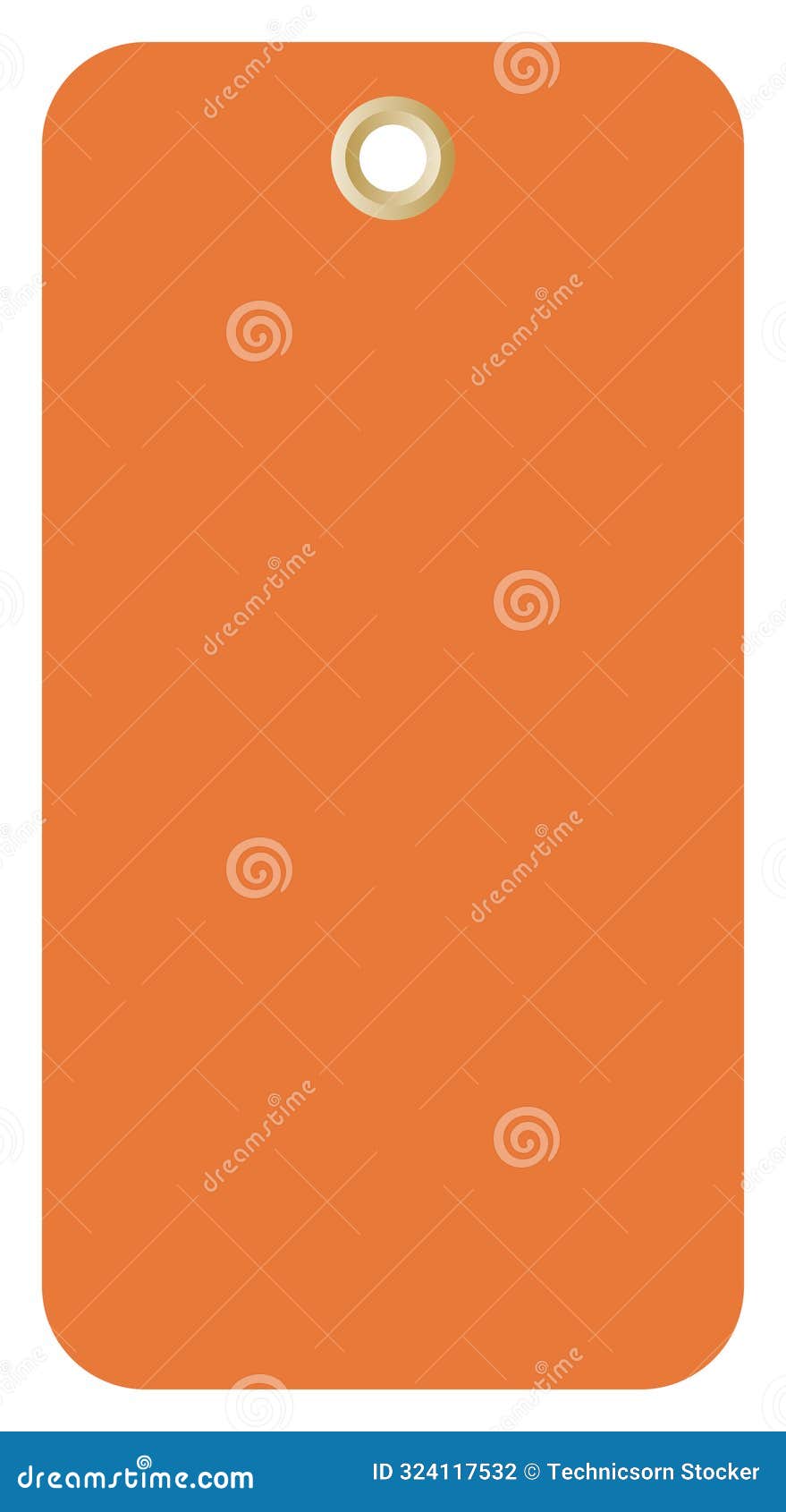 Blank Orange Tag Symbol Sign,Vector Illustration, Isolate on White ...