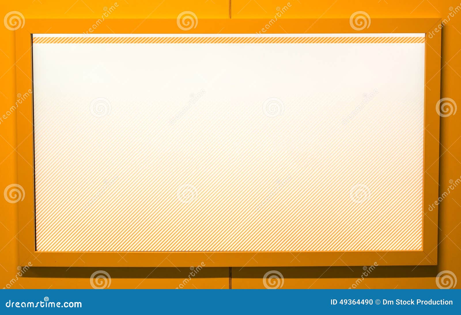 Blank orange tv screen. stock photo. Image of indoor - 49364490