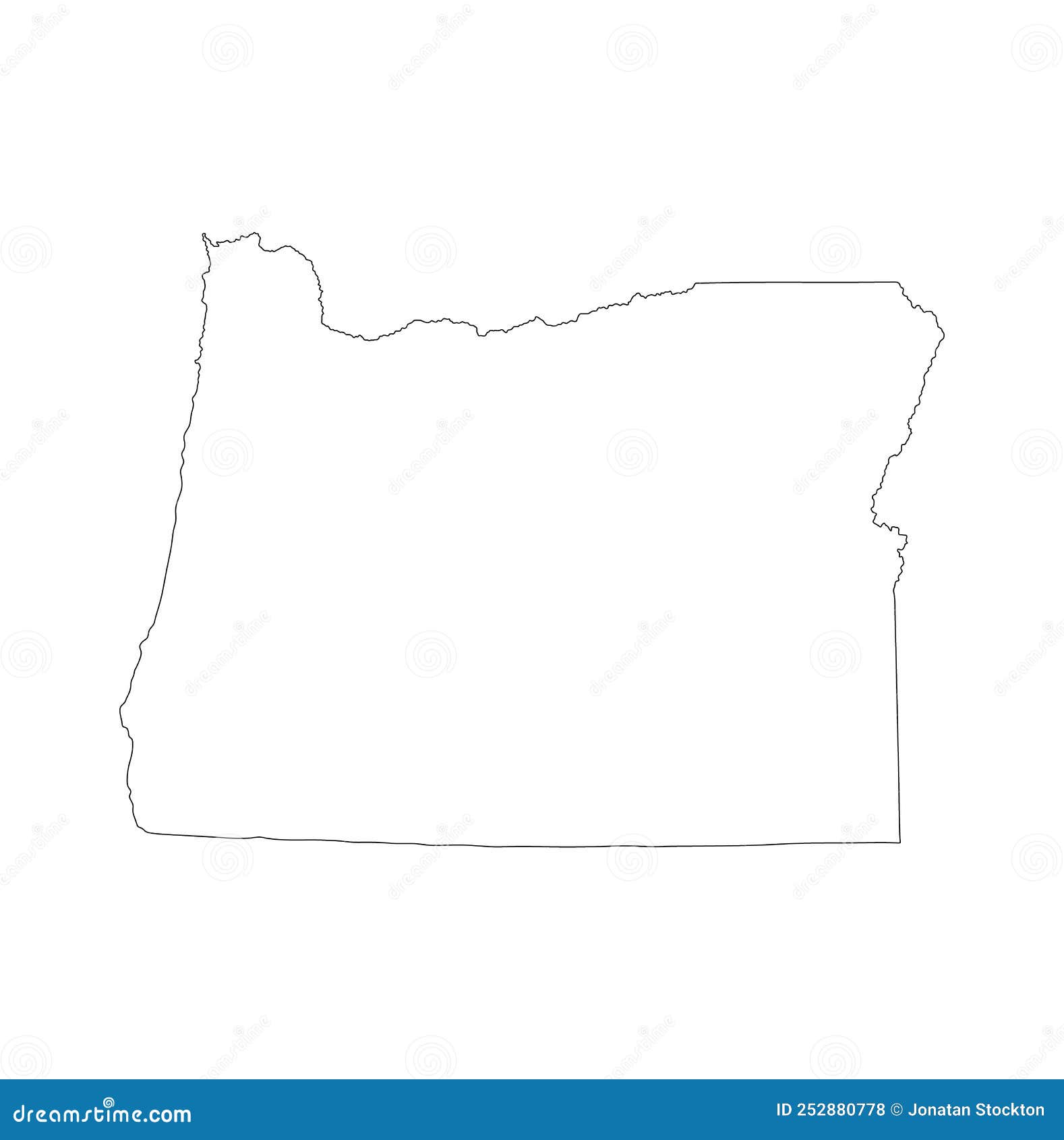 Blank Oregon Vector Map Silhouette Illustration Isolated on White ...