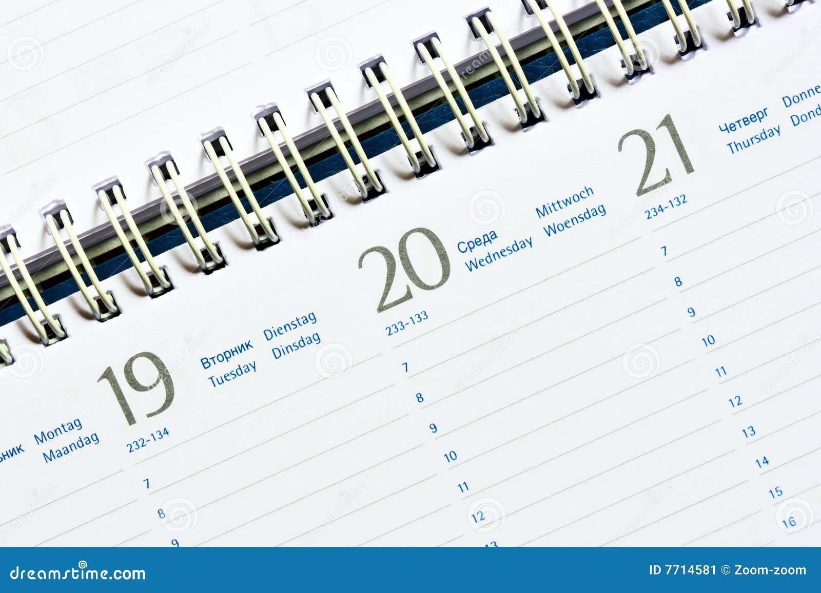 Blank organizer page stock image. Image of calendar, print - 7714581