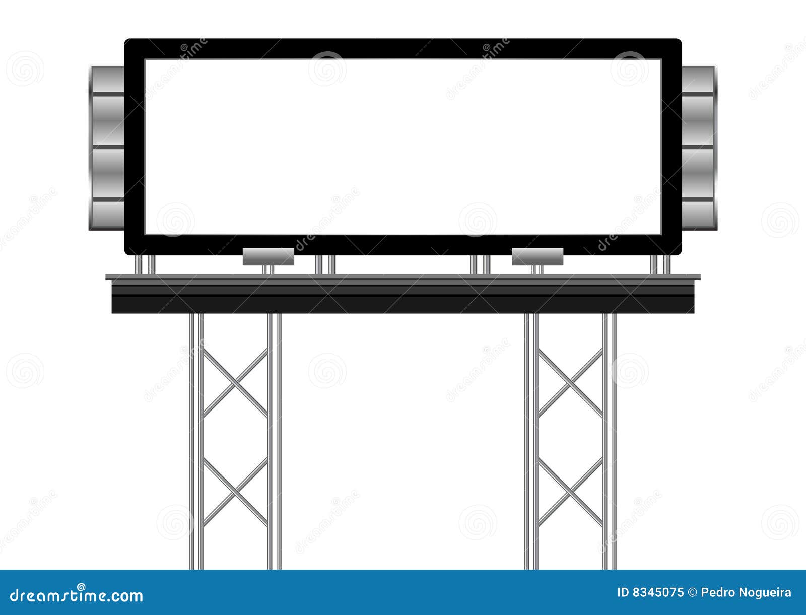 Blank, Outdoor Signage, Signboard Mockup, Sign. 3d Rendering Stock ...