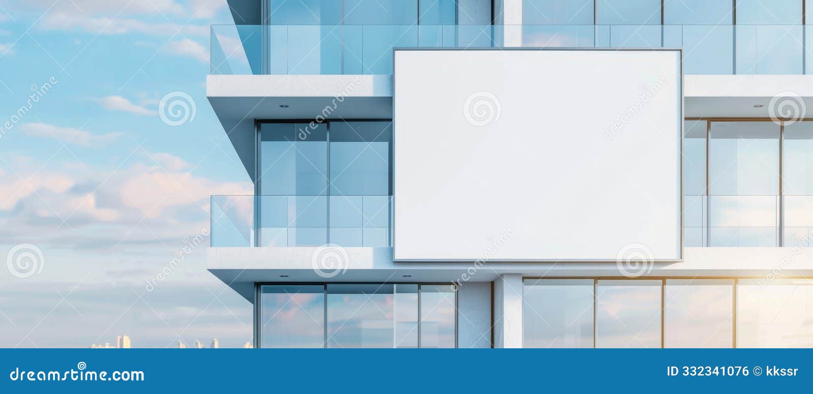 Blank Outdoor Banner on Building for Large-scale Advertisement Stock ...