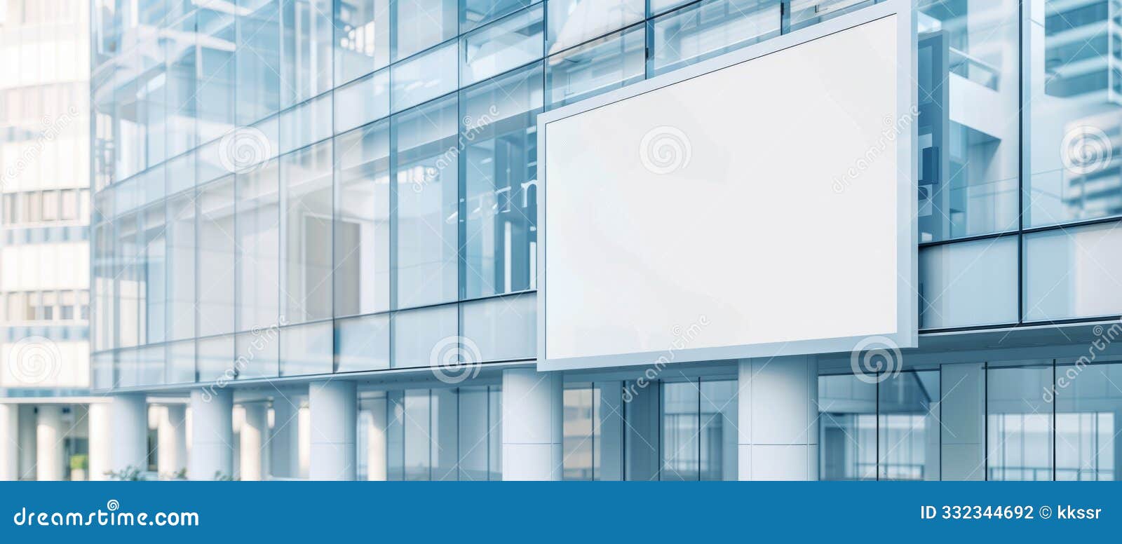 Blank Outdoor Banner on Building for Large-scale Advertisement Stock ...