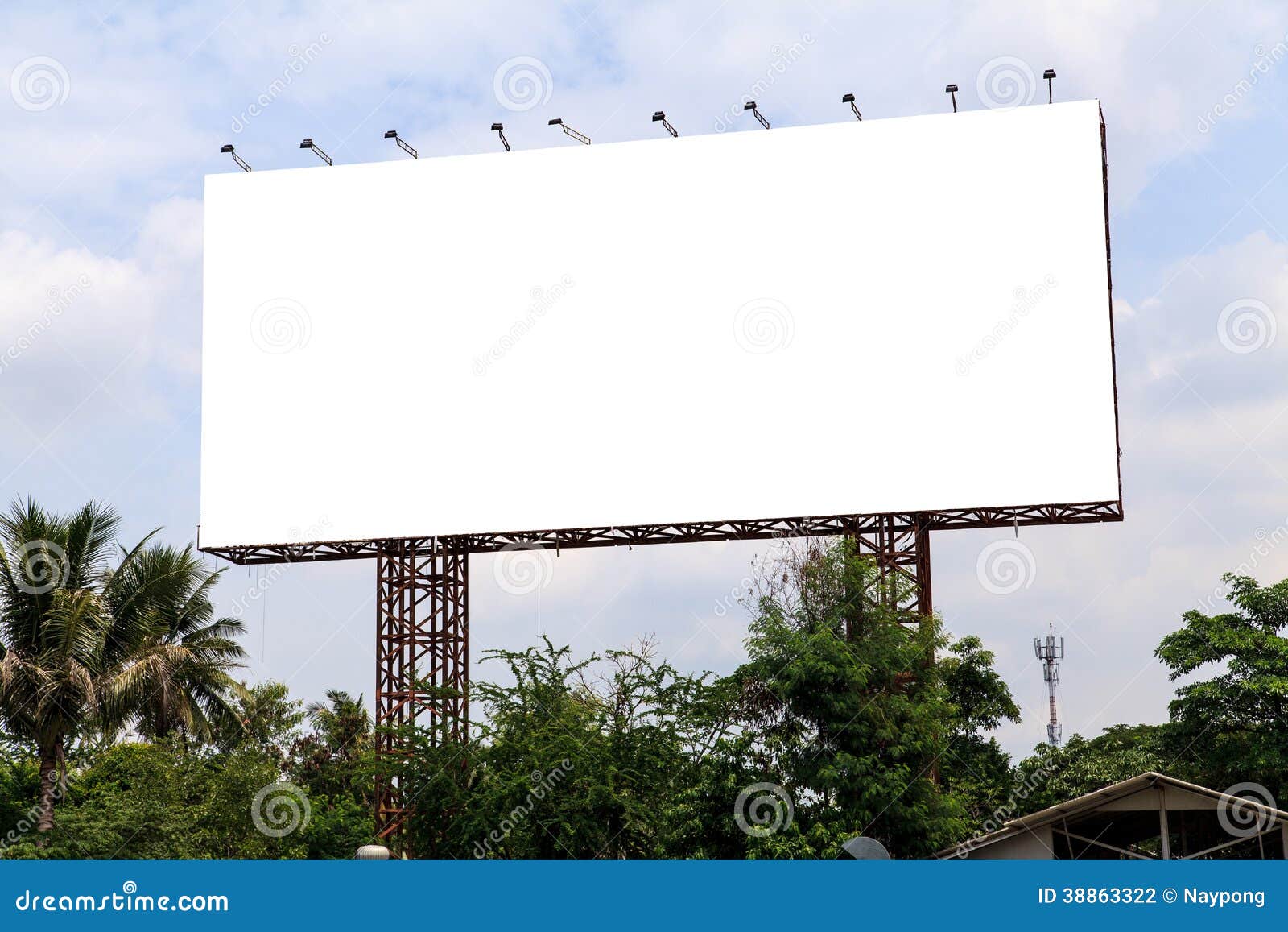 Blank outdoor billboard stock photo. Image of message - 38863322