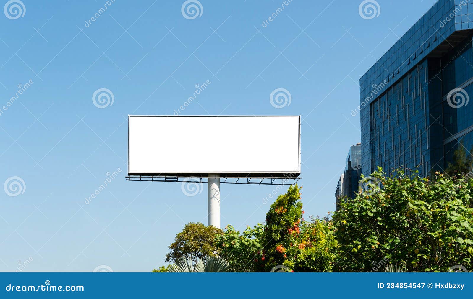 Blank outdoor billboard stock image. Image of advertise - 284854547