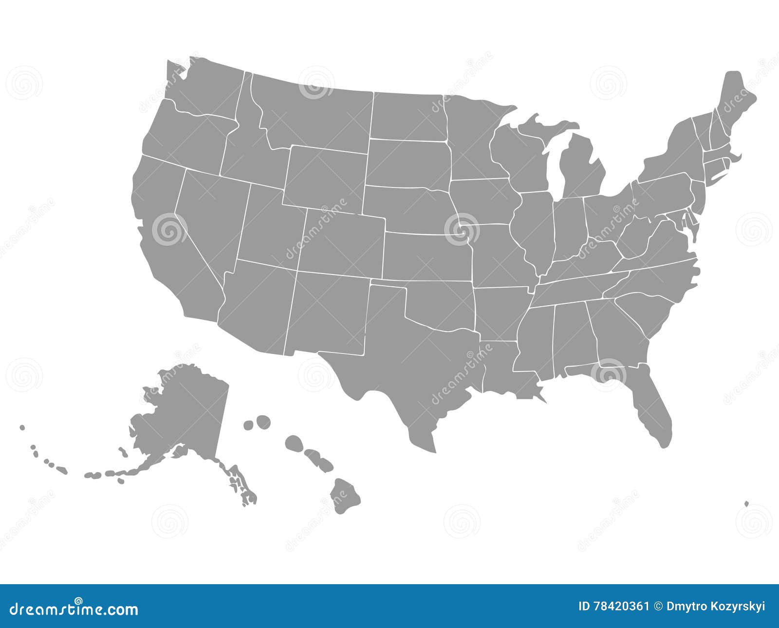 Blank Outline Map of USA. Vector. Stock Vector - Illustration of ... Blank Outline Map of USA. Vector. Stock Vector - Illustration of ...