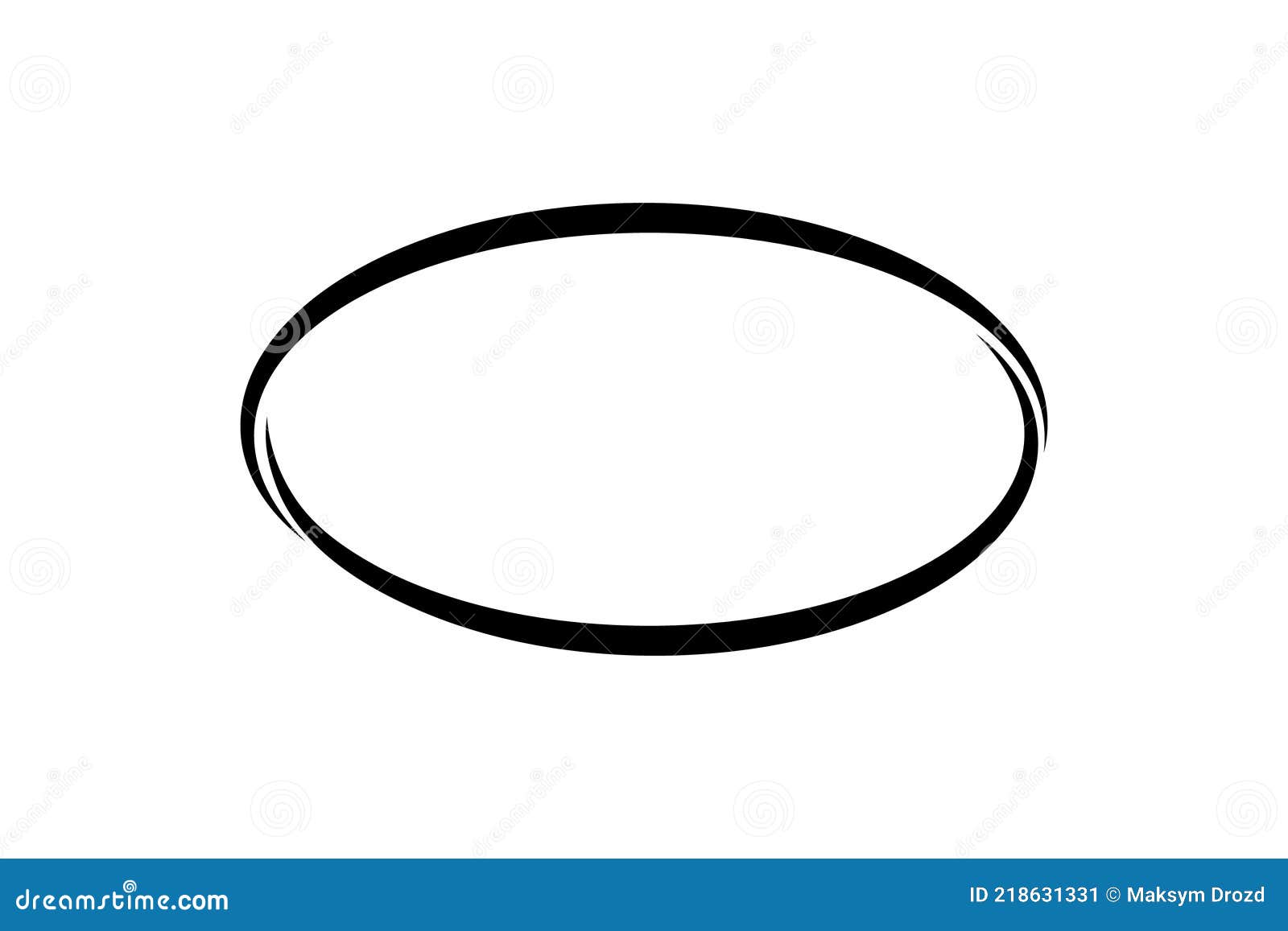 Blank Oval Template Emblem, Vector Frame Stock Vector - Illustration of ...