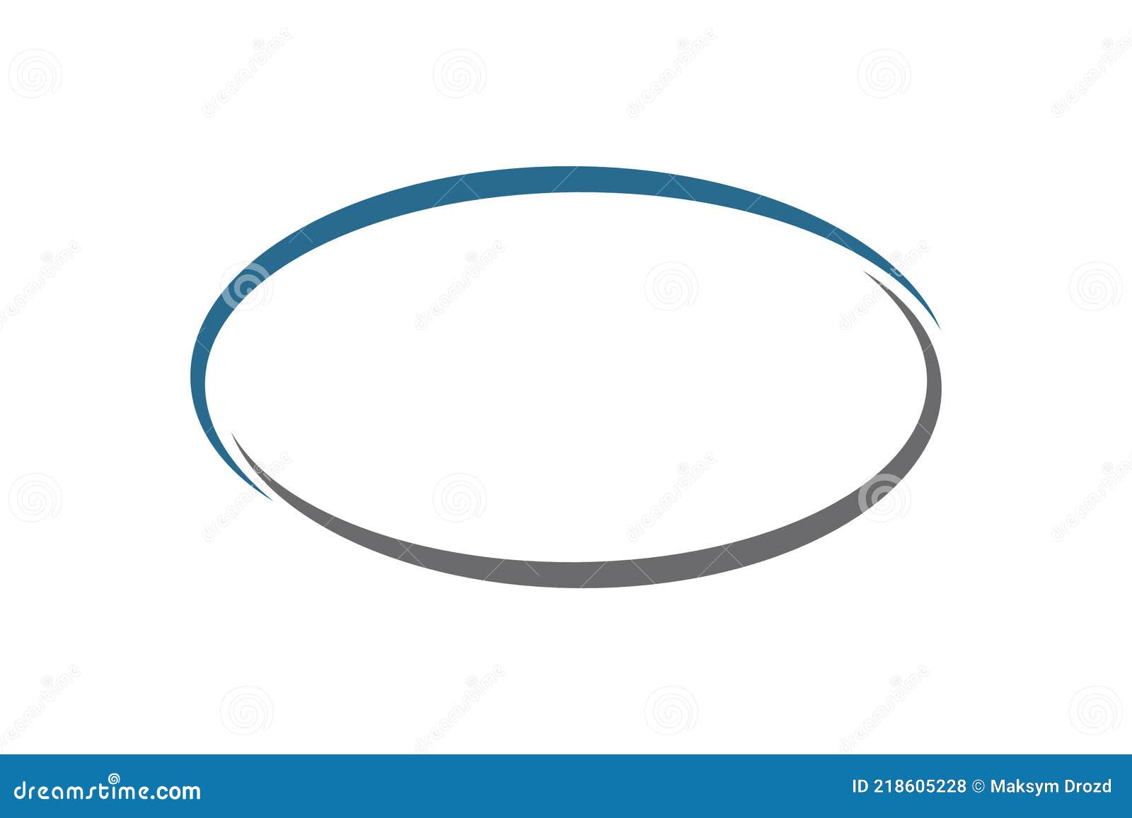 Blank Oval Template Emblem, Vector Frame Stock Vector - Illustration of ...