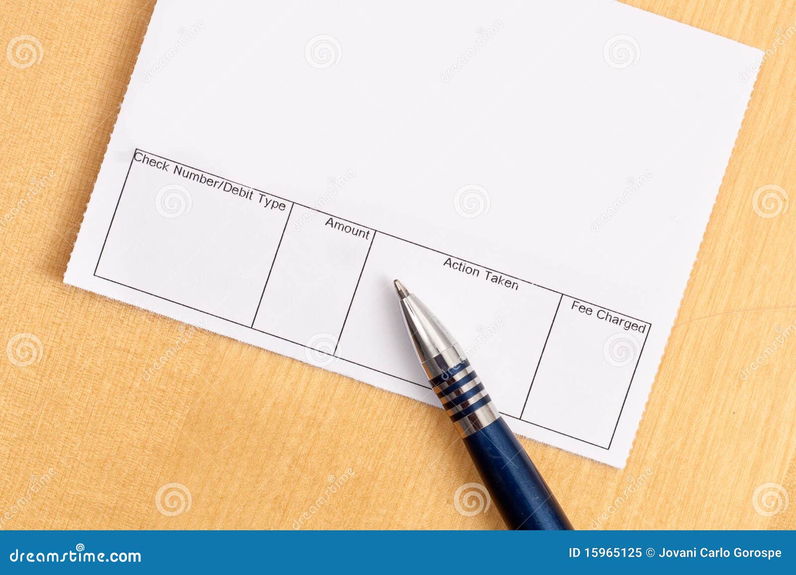 Blank Overdraft Bank Statement Stock Image - Image of fiscal ...