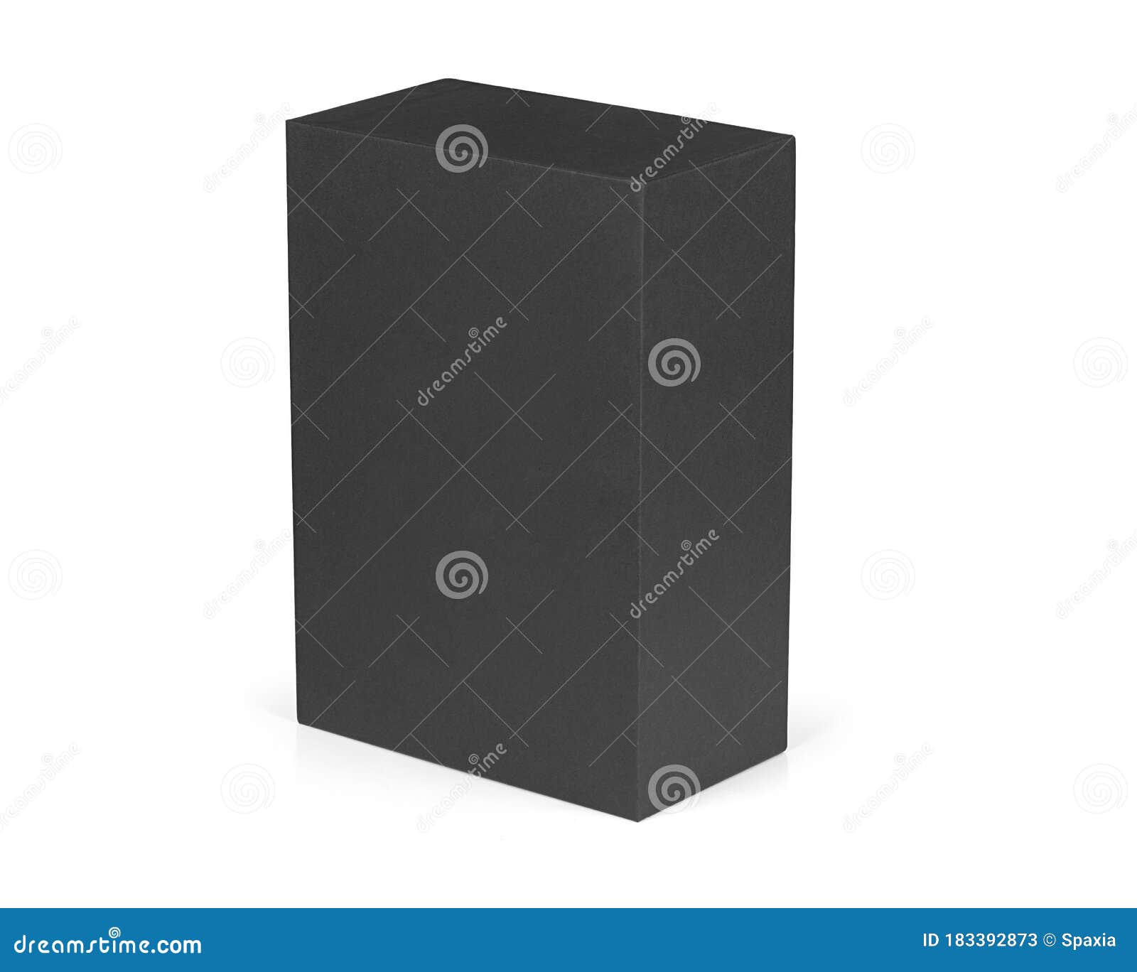 Blank Package Black Box Set. Isolated on White Stock Image - Image of ...