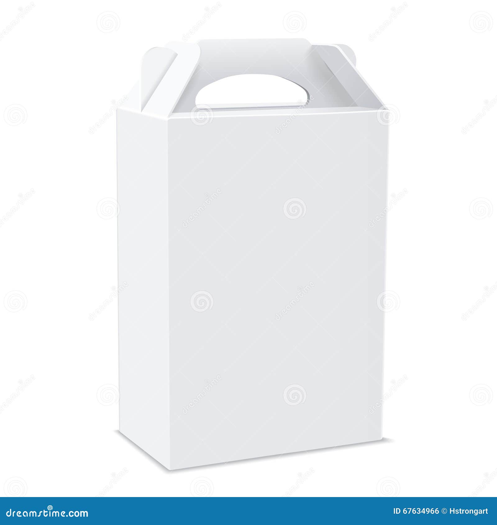 Blank Package Box with Handle Stock Vector - Illustration of pack ...