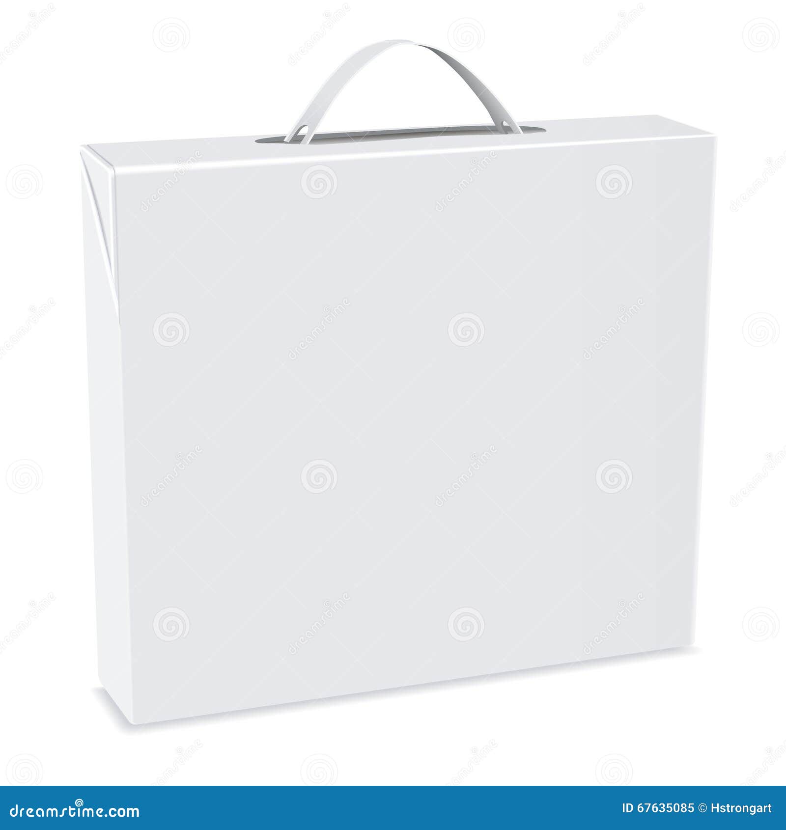 Blank Package Box with Handle Stock Illustration - Illustration of ...