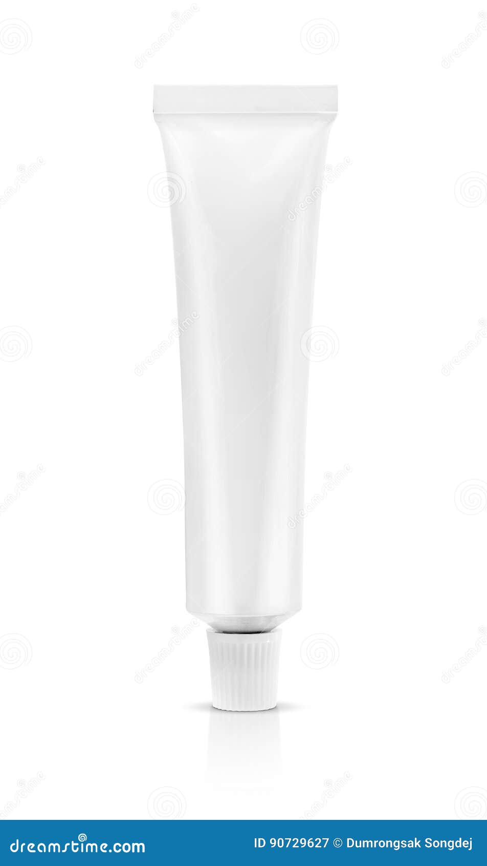 Blank Packaging Aluminum Toothpaste Tube Isolated on White Stock Image ...