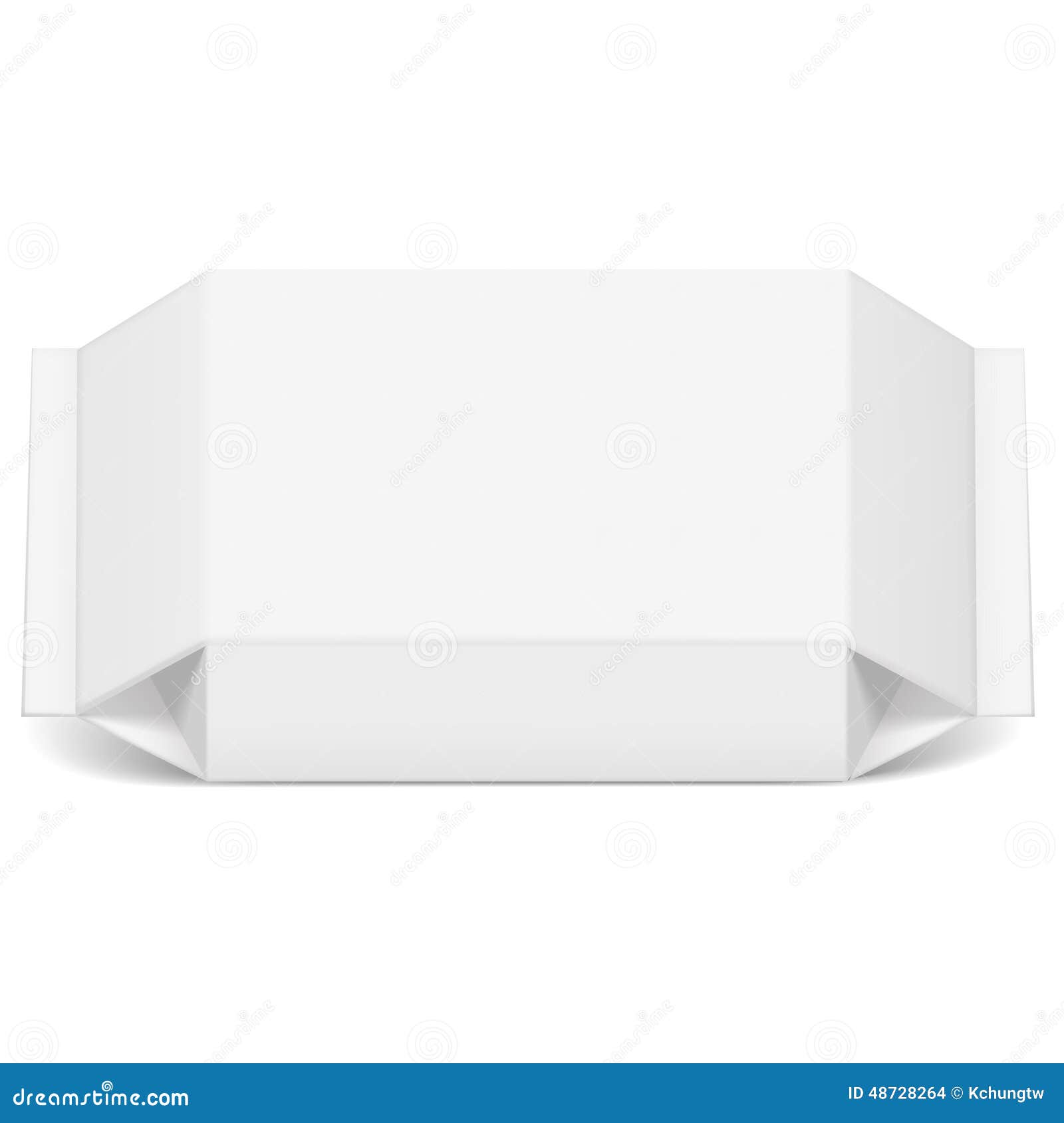 Blank Packaging Template Mockup Isolated On White. Vector Illustration ...