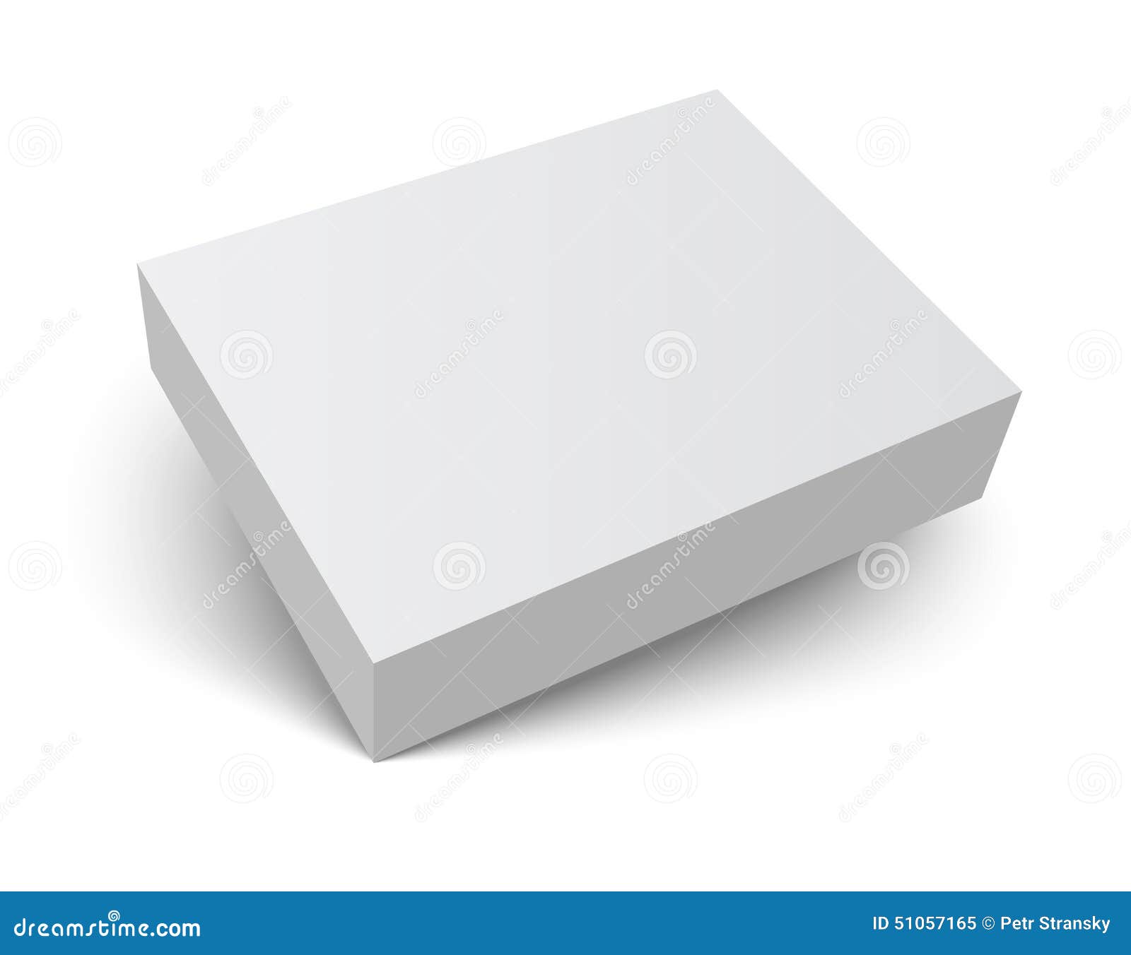 Blank Packaging Box with Shadow Stock Vector - Illustration of shadow ...