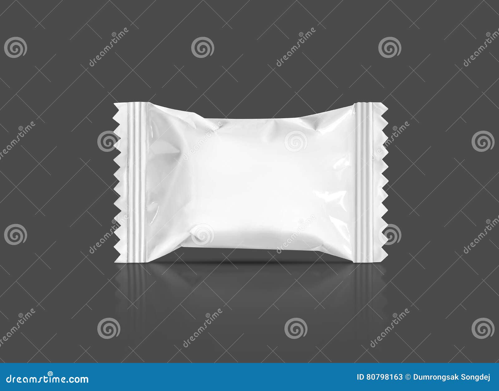 Blank Packaging Candy Palstic Sachet Isolated On Gray Royalty-Free ...