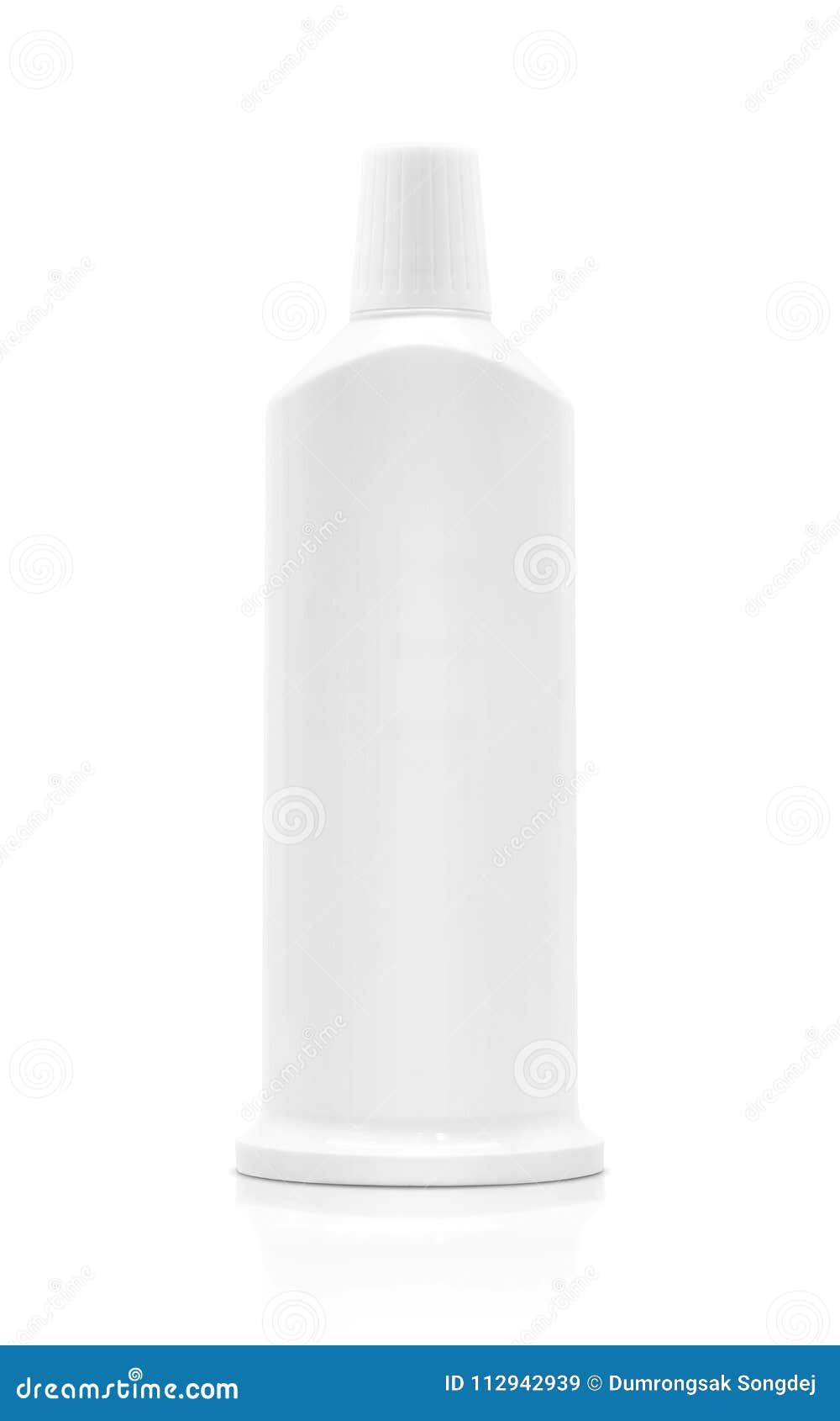 Blank Packaging Plastic Toothpaste Tube on White Background Stock Image ...